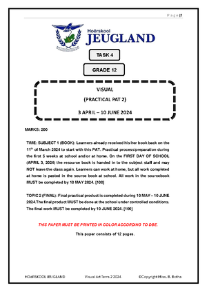 Visual Arts Theory Study guide Gr12 2021 - Directorate: Curriculum FET ...
