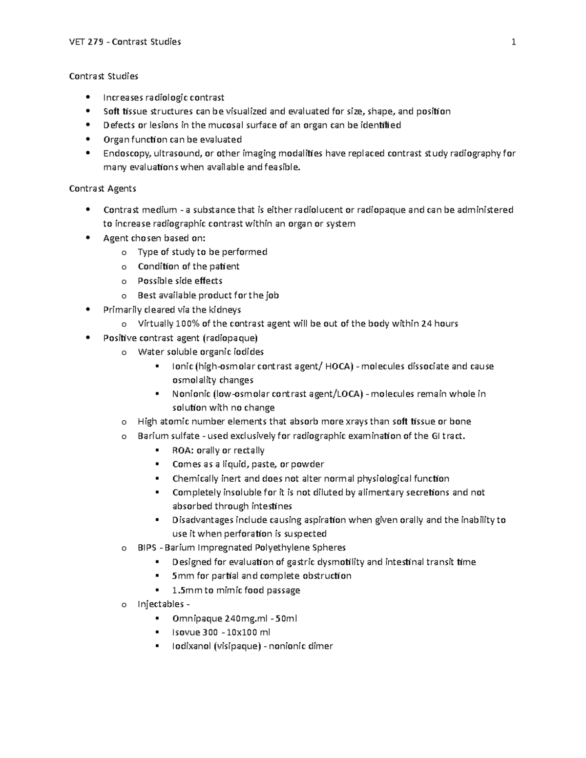 Contrast Studies - Contrast Studies Increases radiologic contrast Soft ...