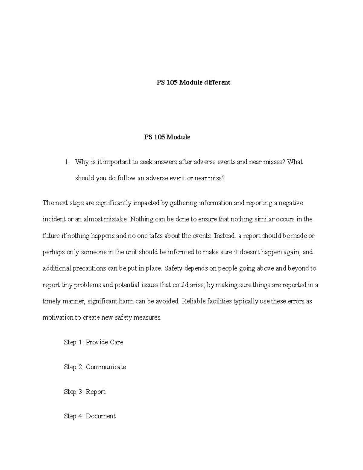 PS 105 Module - PS 105 Module different PS 105 Module Why is it ...