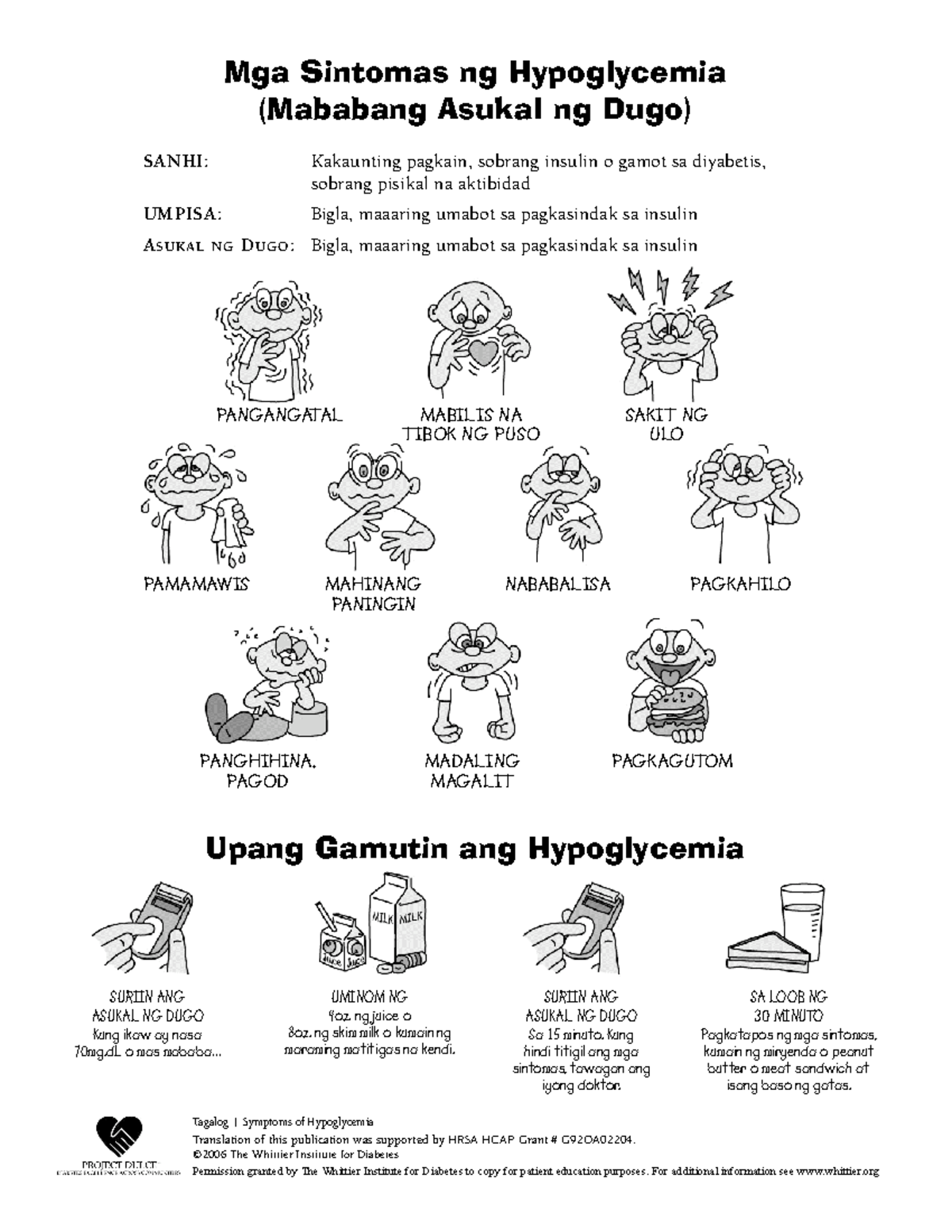 Symphypo-tagalog - 123456 - ©2006 The Whittier Institute for Diabetes ...