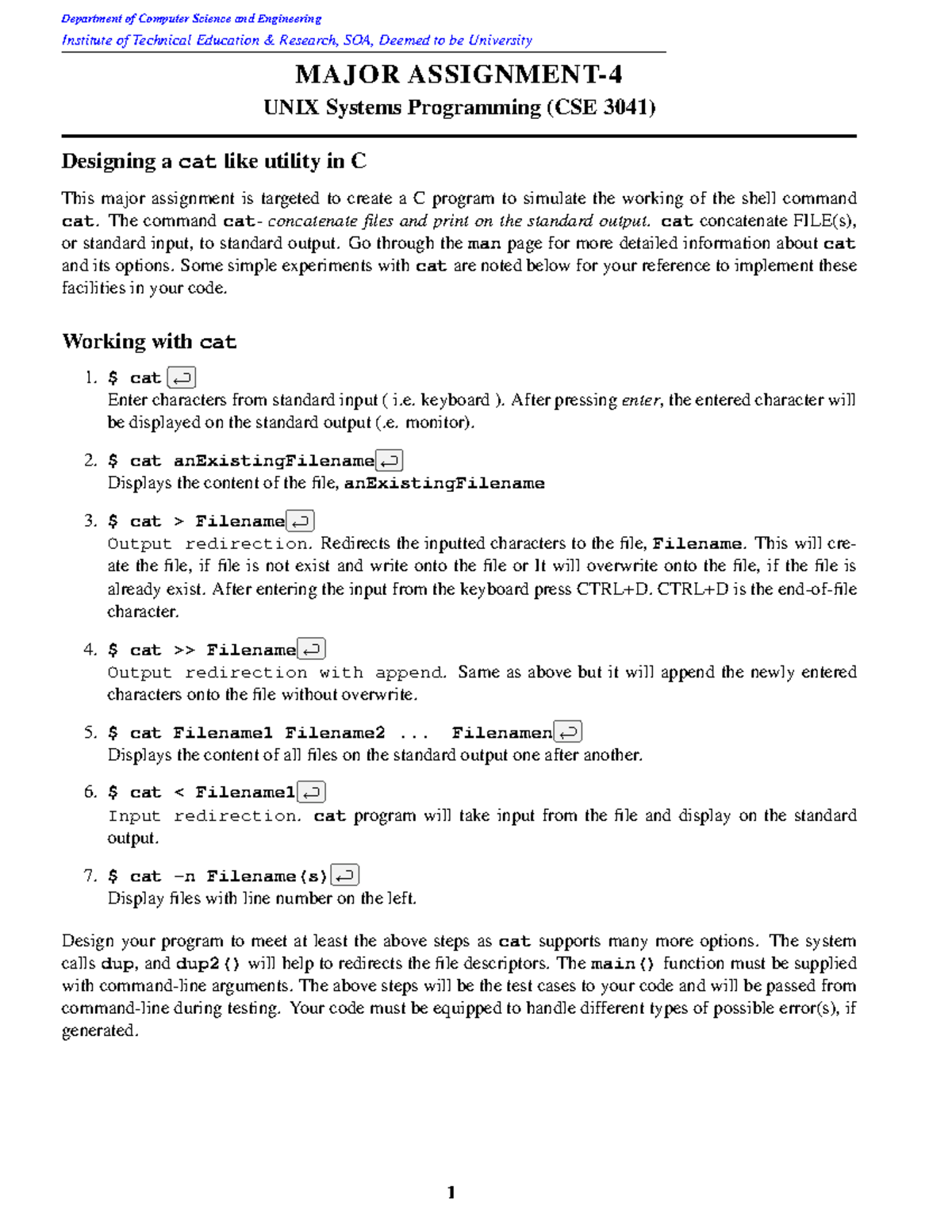 Major Assignment-4-2019 - Department of Computer Science and ... Major Assignment-4-2019 - Department of Computer Science and ...