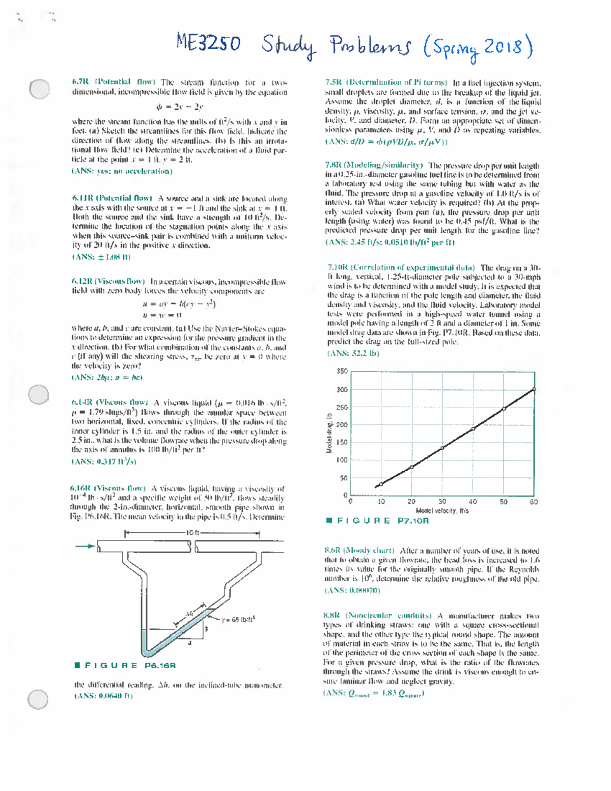 ME 3250-S18 Study problems - ME3250 Sinai/t3, ?tf‘oi9i/LJ CS?"“3- 20h ...