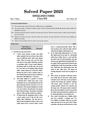 Reading Comprehension -XII - CLASS-XII SUBJECT-ENGLISH SECTION-A ...