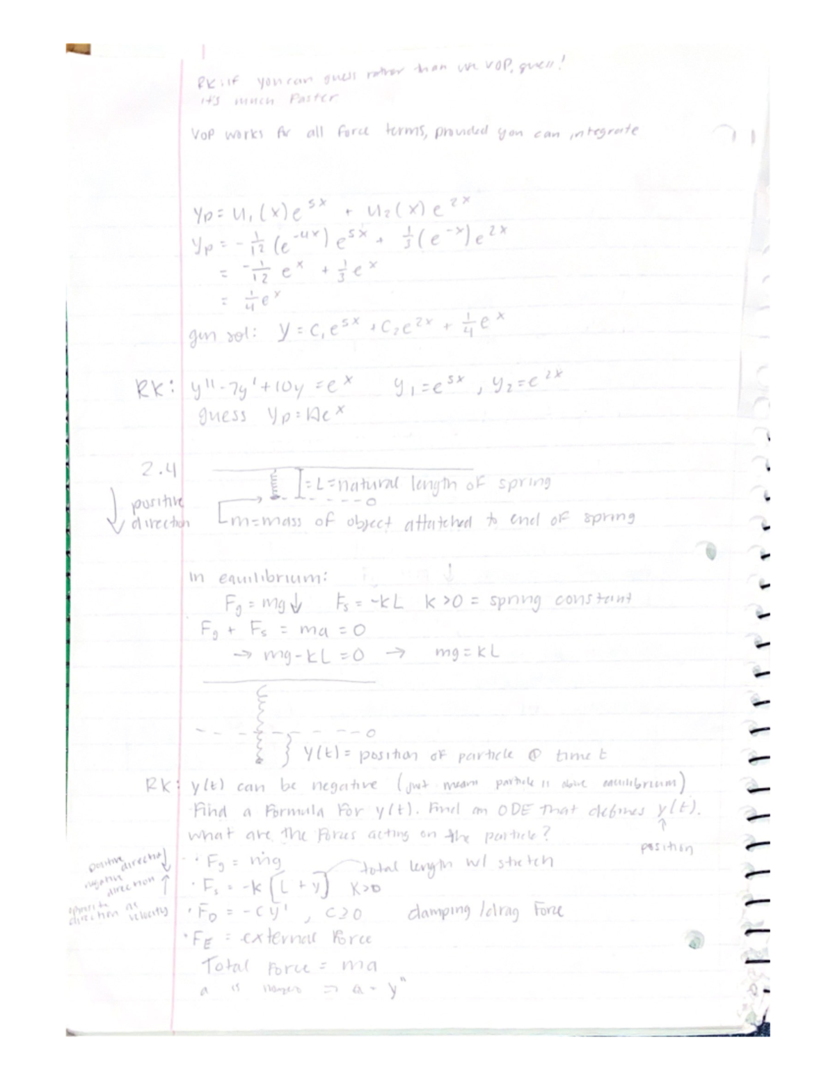Variation of Parameters Applications - MA-UY 2034 - Studocu