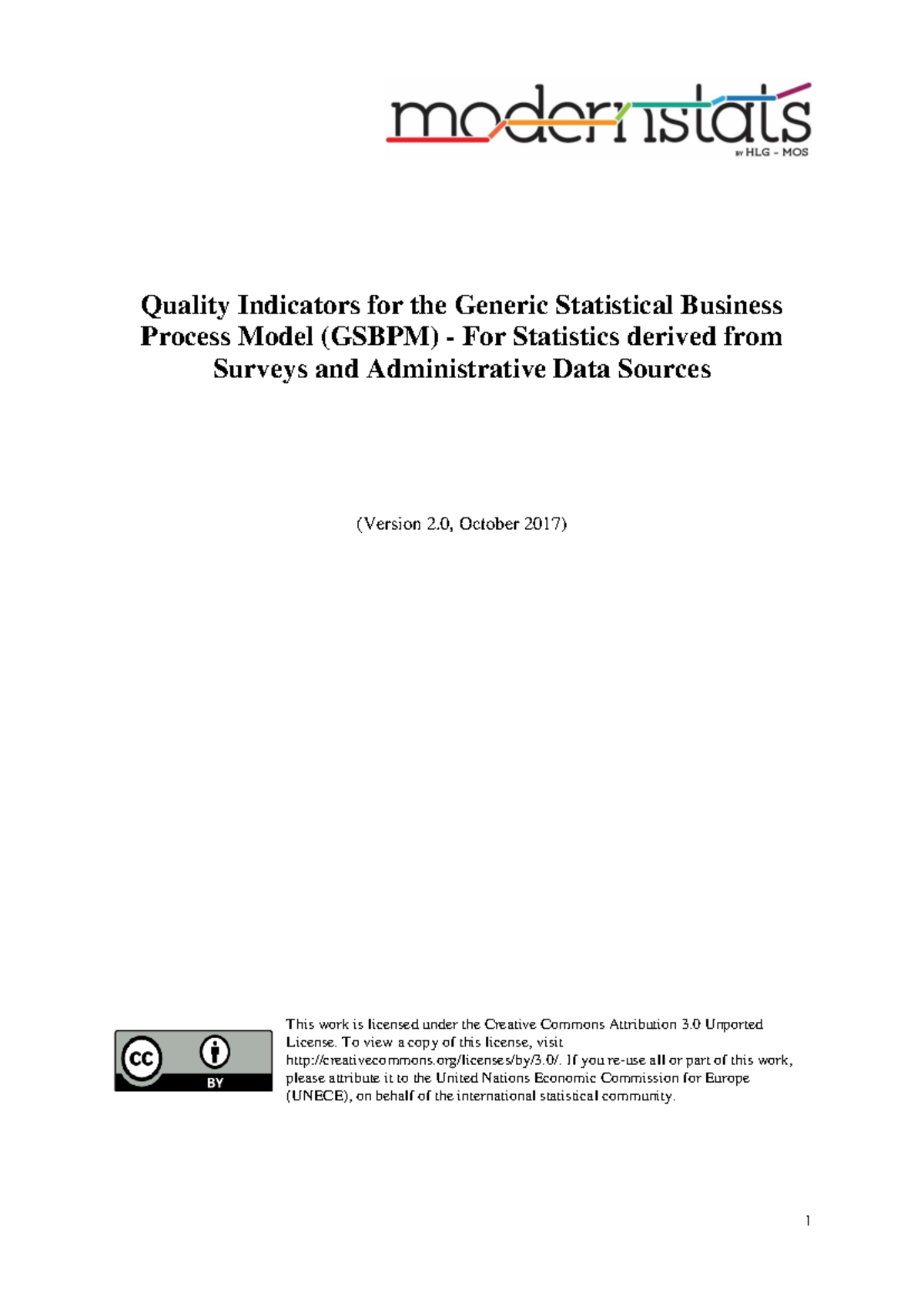 Quality Indicators for the Gsbpm - For Statistics derived from Surveys ...