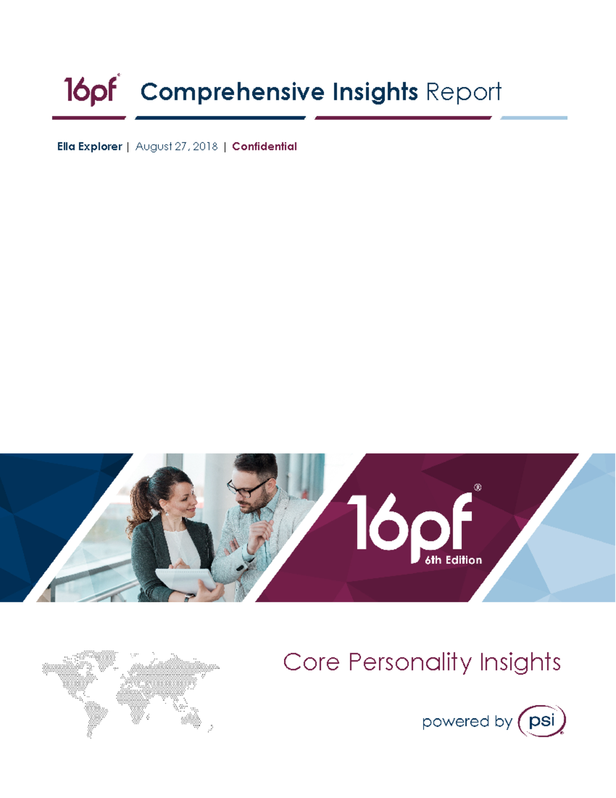 16pf 6th-Edition Comprehensive-Insights-Report Ella Sample ...