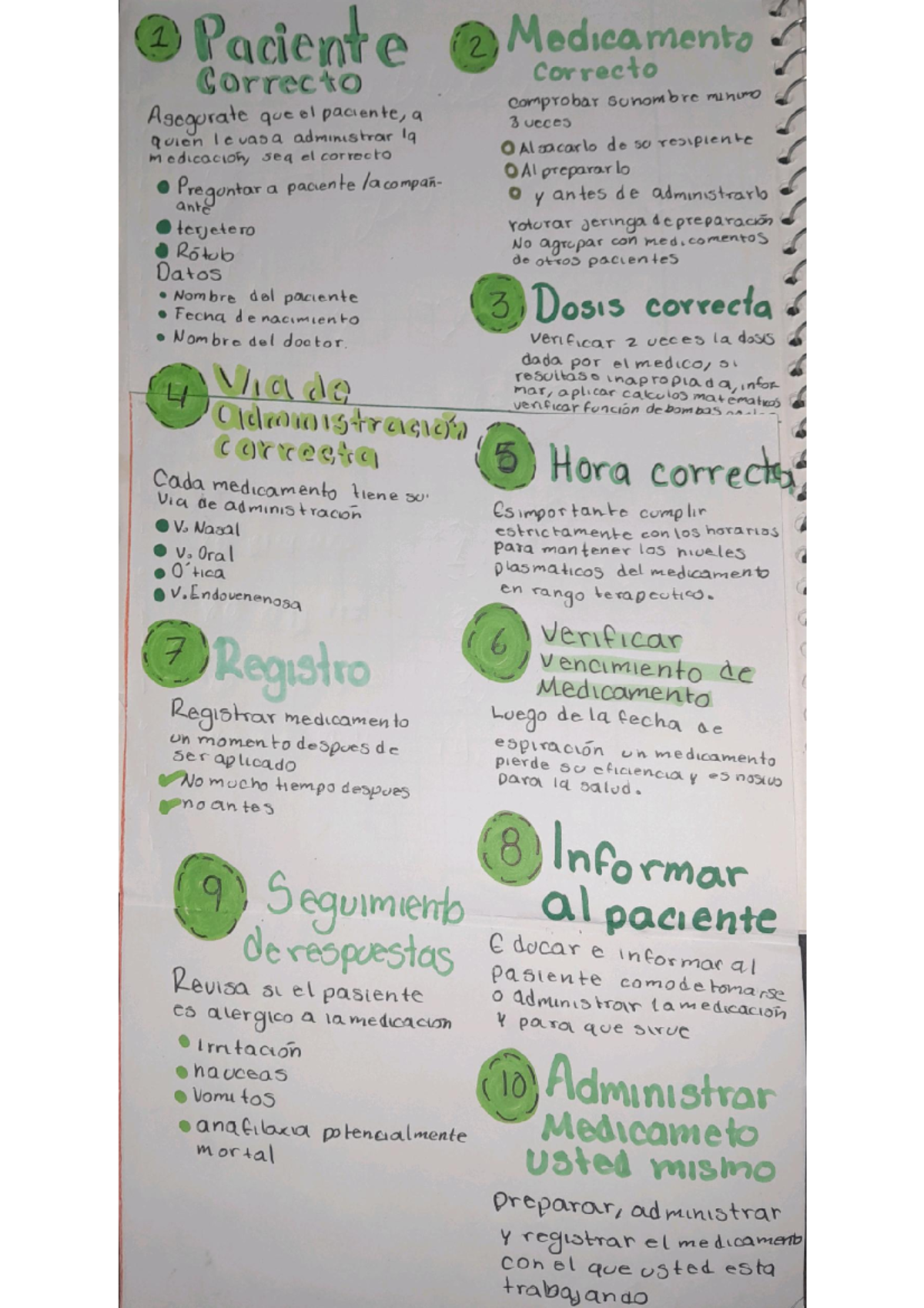 10 correctos - 1 Paciente 2 Medicamento Correc correcto comprobar ...