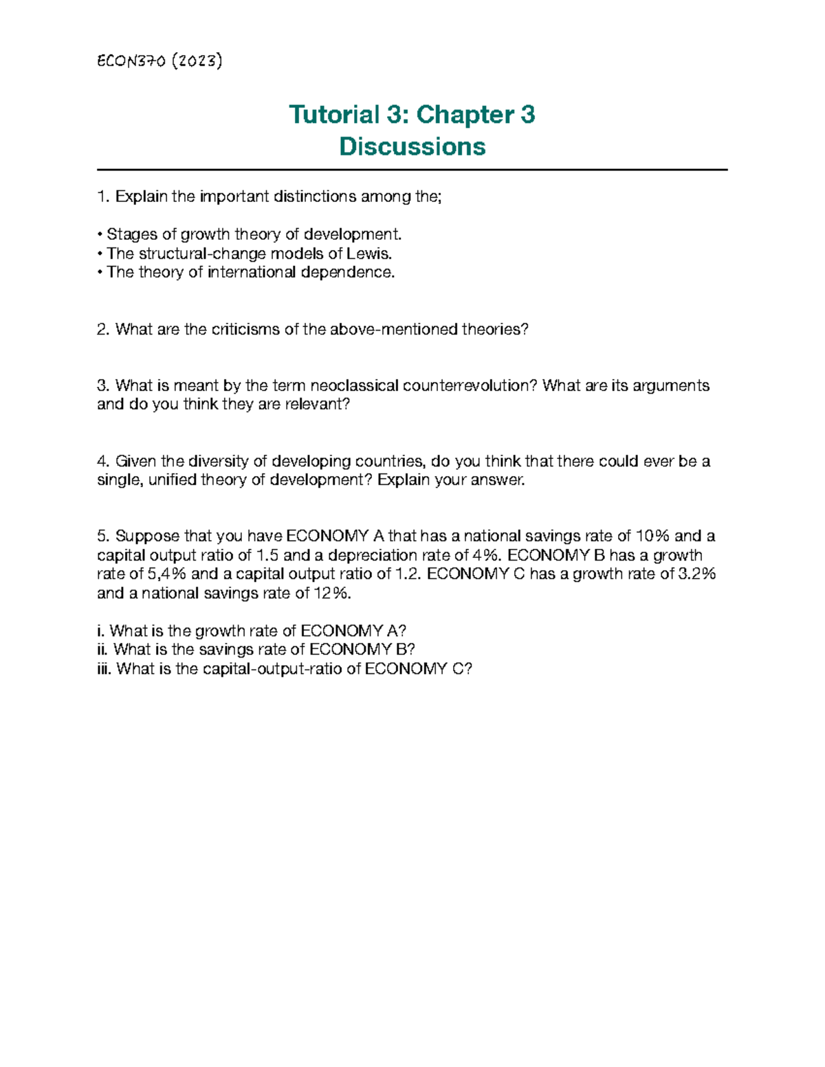 ECON370 Tutorial 3 - practice material - ECON370 (2023) Tutorial 3 ...
