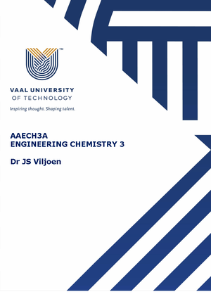 VUT - Engineering Chemistry 1 - Studocu