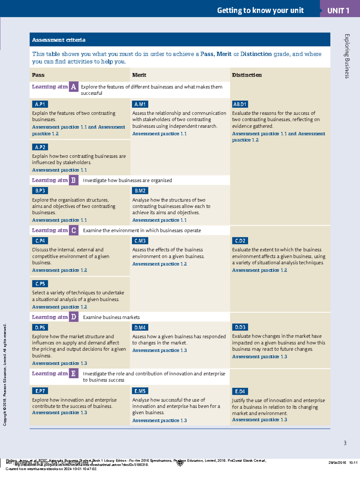 BTEC Nationals Business Student Book 1 Library Edi - Getting to know ...