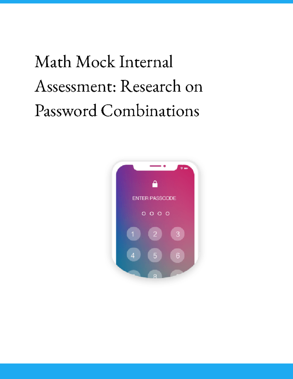 Math IA - Math Mock Internal Assessment: Research on Password ...