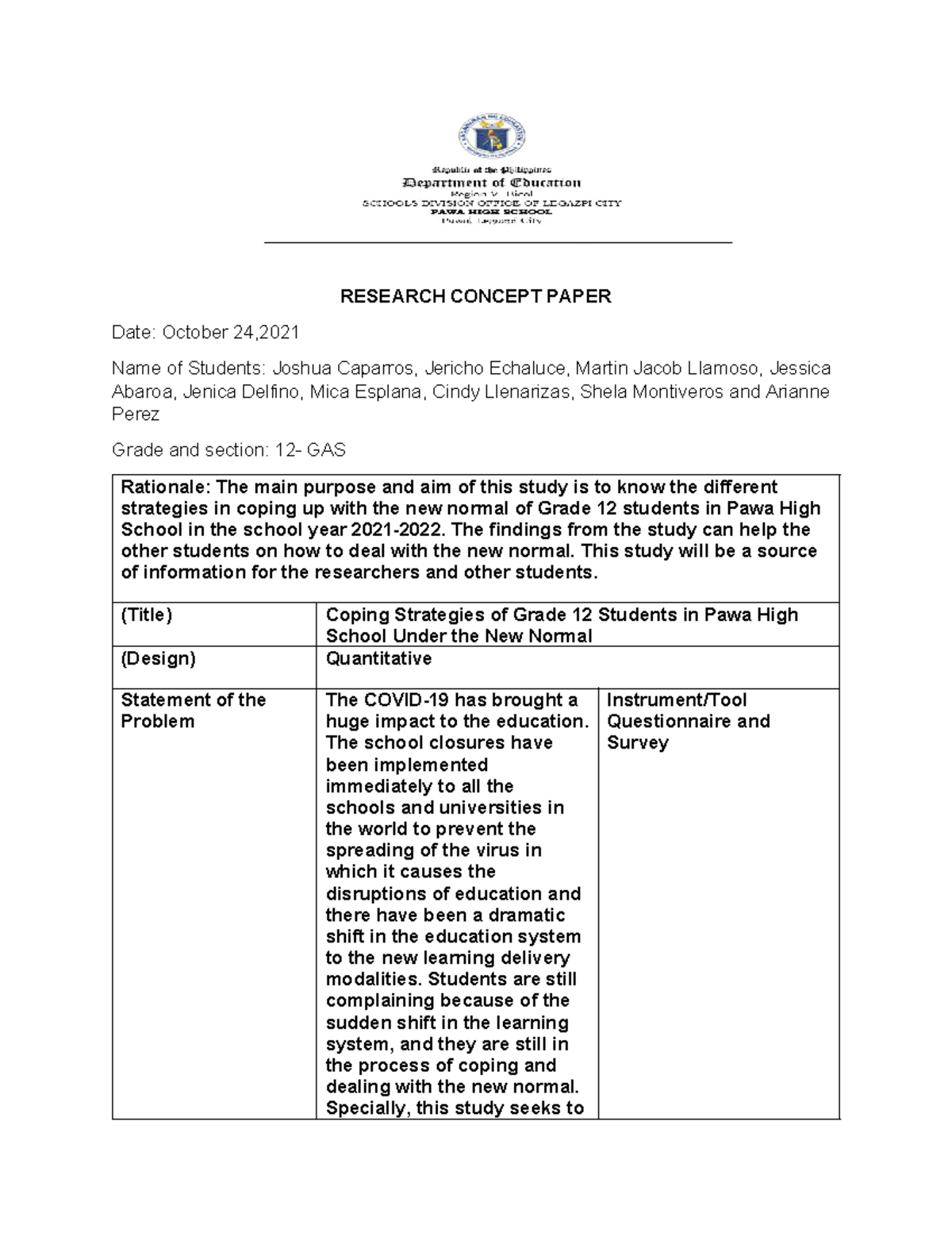 Research- Concept- Paper 12 GAS - RESEARCH CONCEPT PAPER Date: October ...