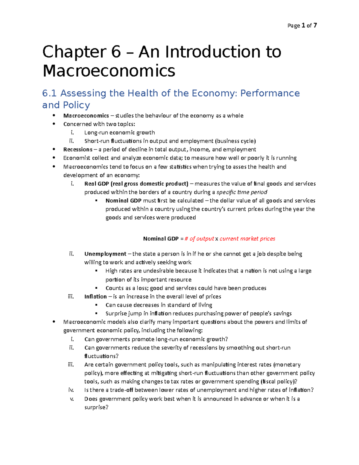 Chapter 6 - ECN - Page 1 of 7 Chapter 6 – An Introduction to ...