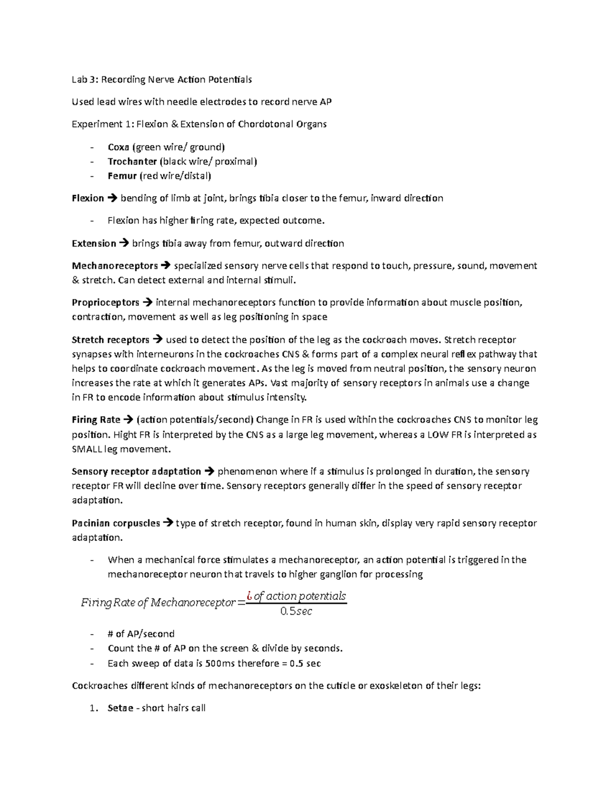 Biology 224 Lab 3 - Lab 3: Recording Nerve Action Potentials Used lead ...