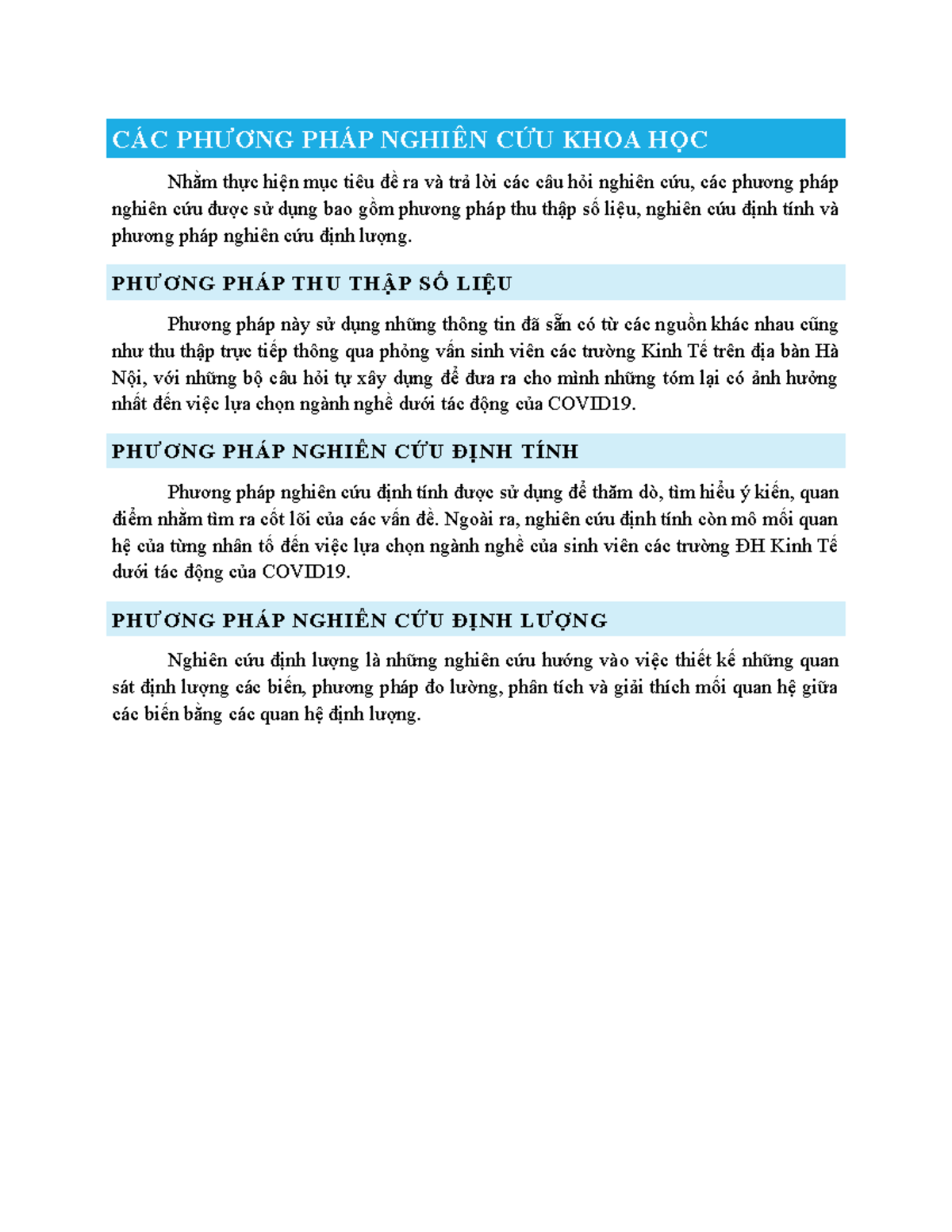 Các phương pháp Nghiên cứu khoa học - CÁC PHƯƠNG PHÁP NGHIÊN CỨU KHOA ...