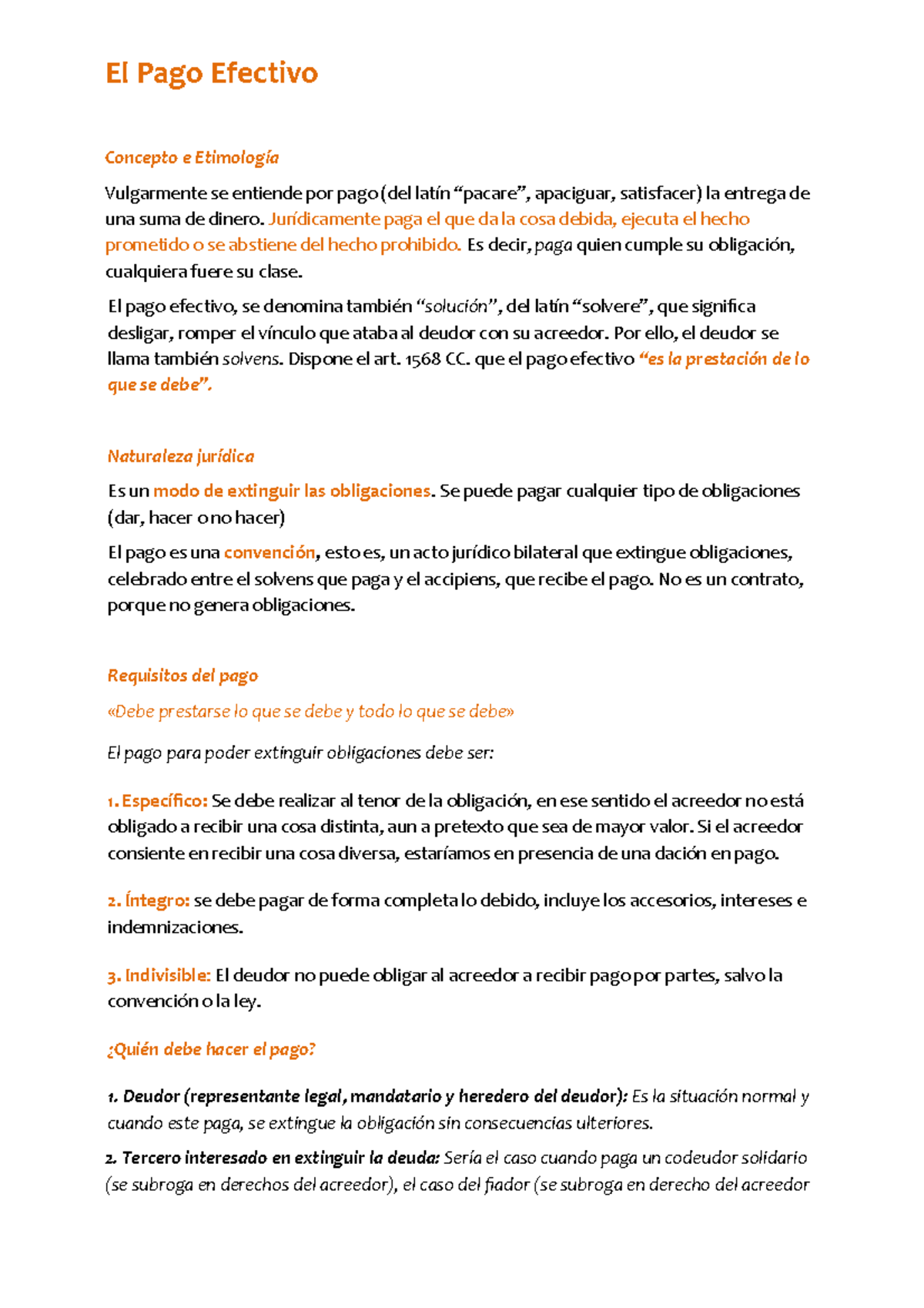El Pago Efectivo concepto, naturaleza y requisitos - El Pago Efectivo ...