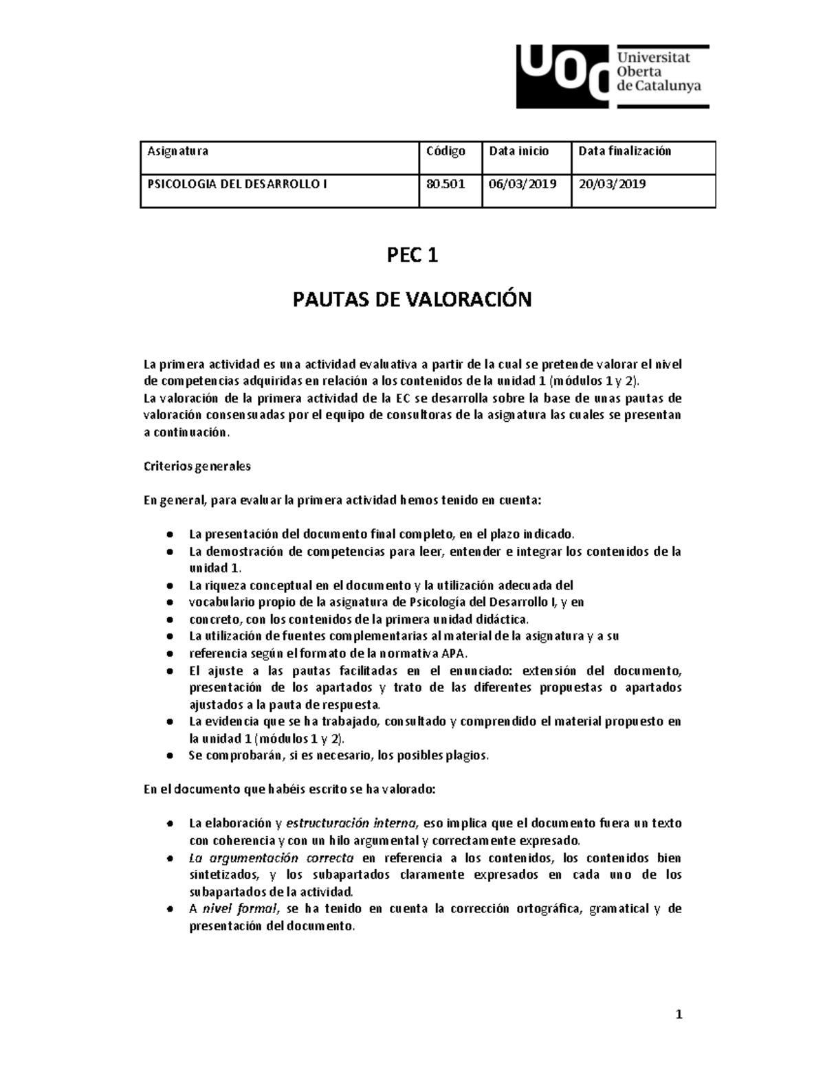 Pec1 Pautas De Valoración Warning Tt Undefined Function 32 Warning Tt Undefined Function