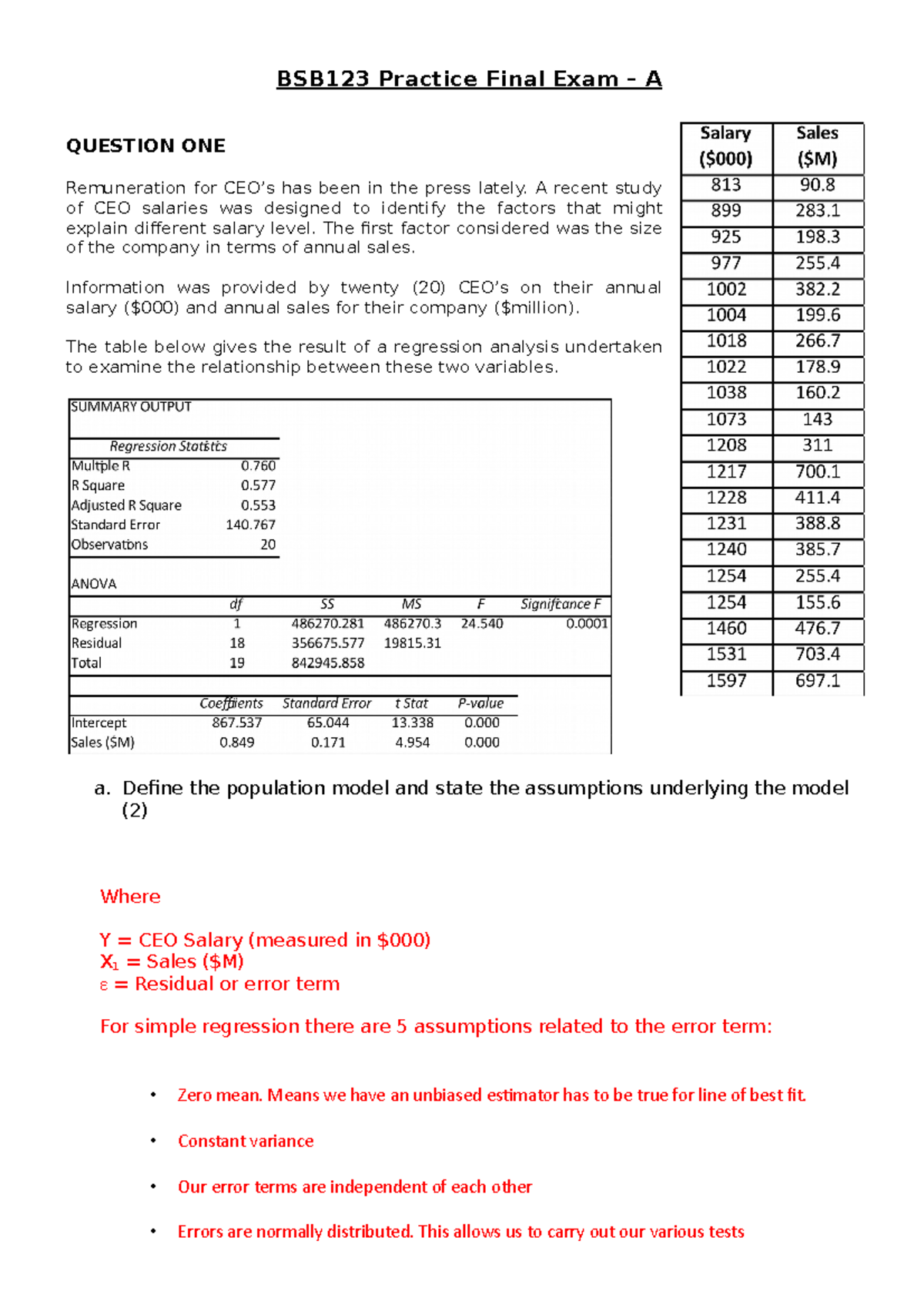 Practice Final Exam A BSB123 (2021-01) - Solutions - BSB123 Practice ...