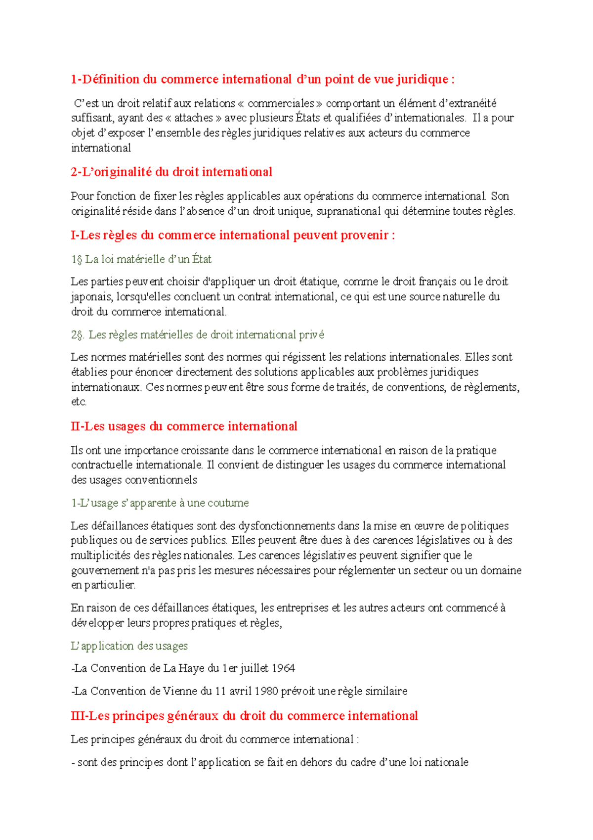 Droit ci - 1-Définition du commerce international d’un point de vue ...