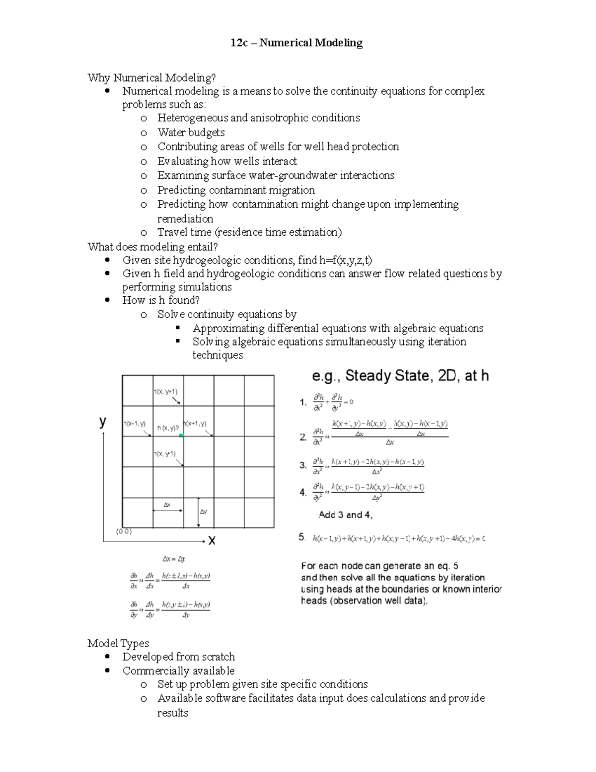 12c Why Numerical Modeling - Why Numerical Modeling? Numerical modeling ...