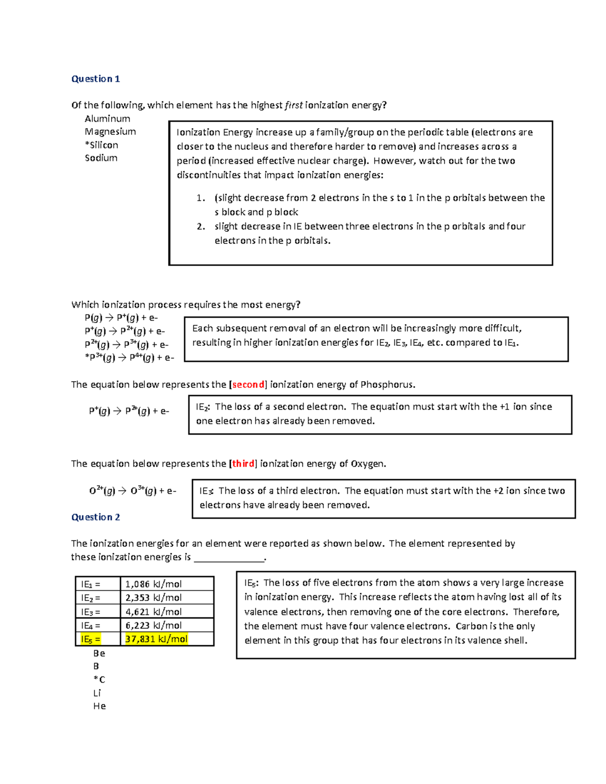 Units 4-6 Exam 2 Practice Test Solutions - CHEM 1315 - University of ...