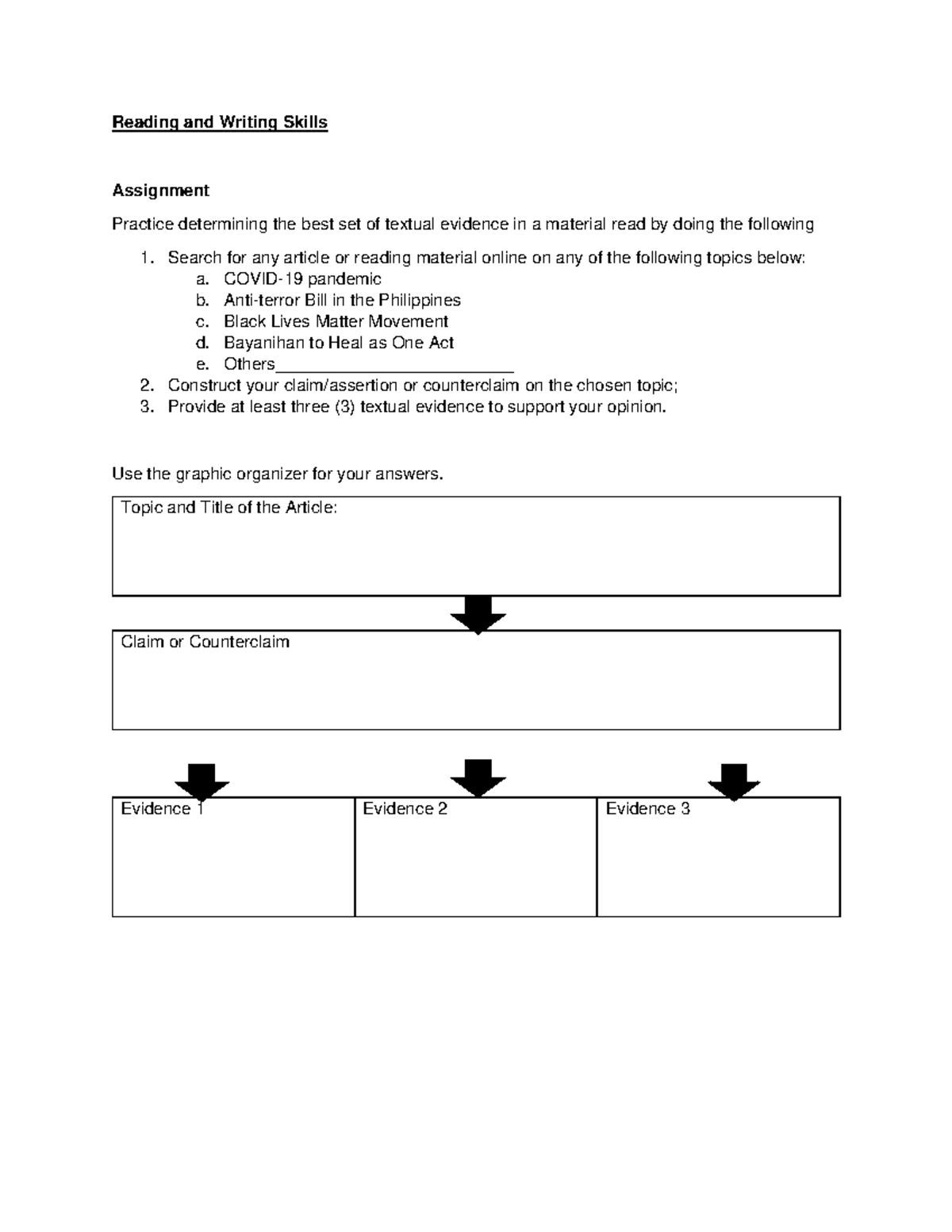 RWS 04-24-Assignment - Reading and Writing assignment - Reading and ...