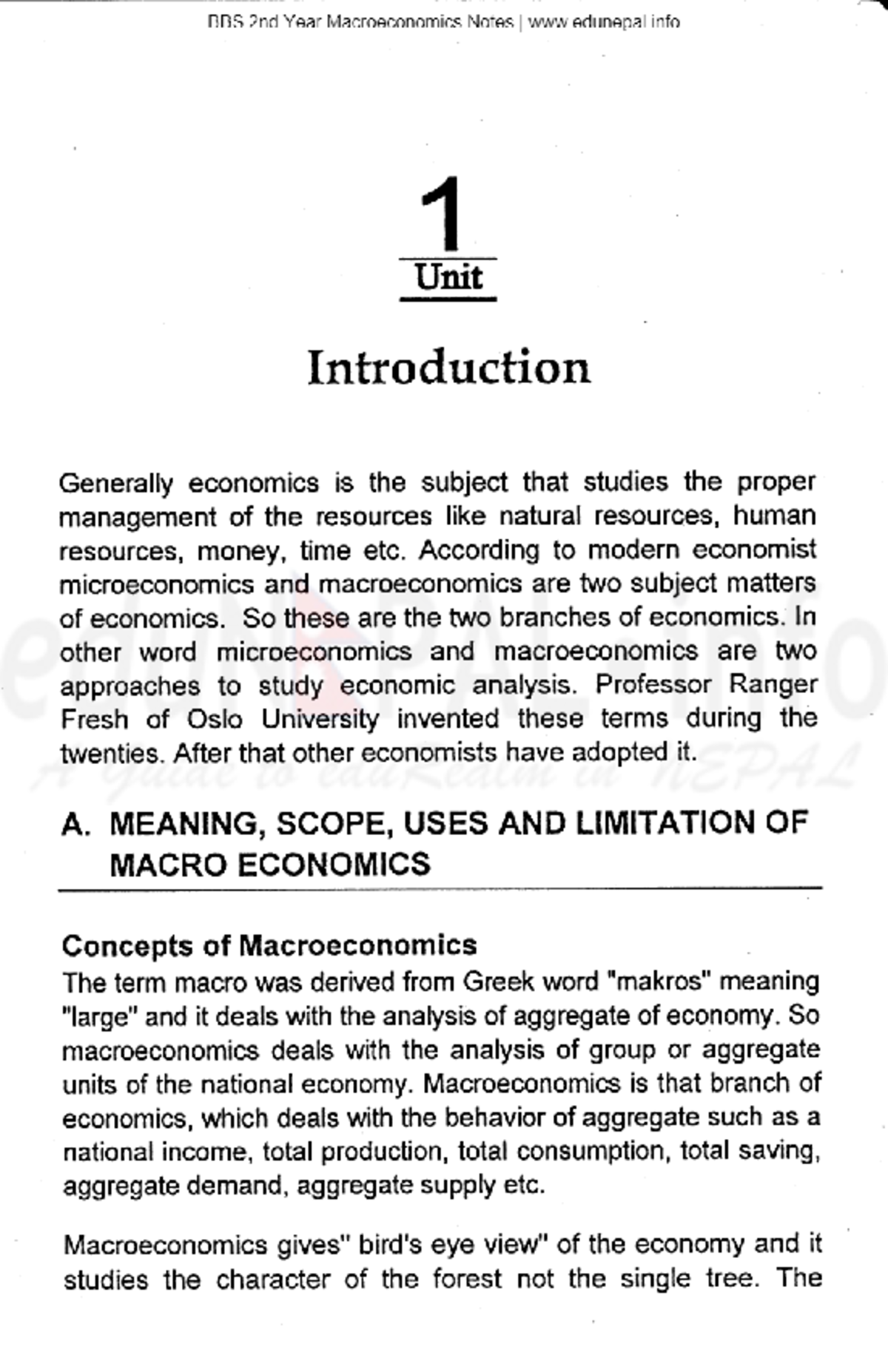 BBS 2nd Year Business Economics 0001 1 - Studocu