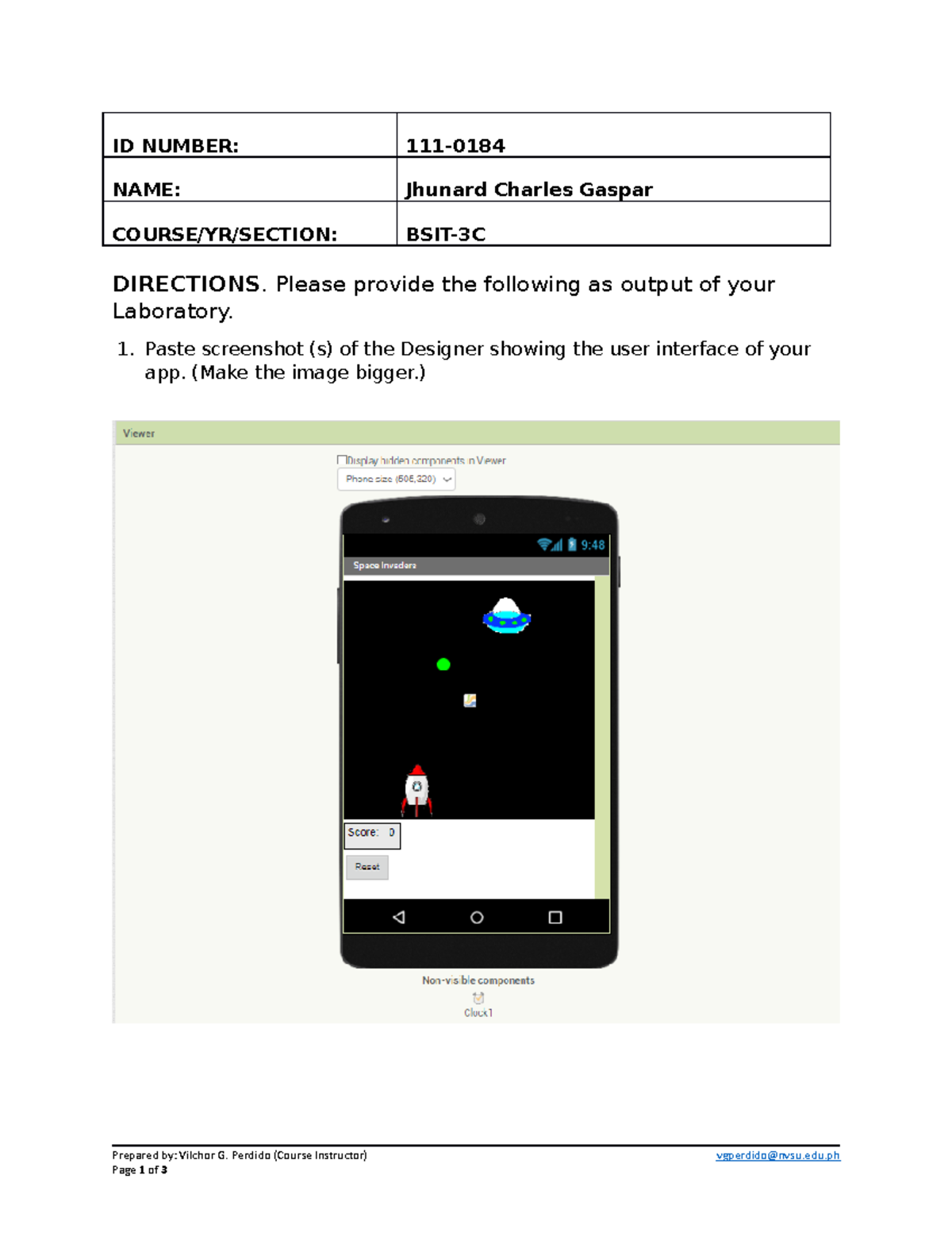 Lab-Activity-6-Output (JPGaspar) - ID NUMBER: 111- NAME: Jhunard Charles Gaspar COURSE/YR ...