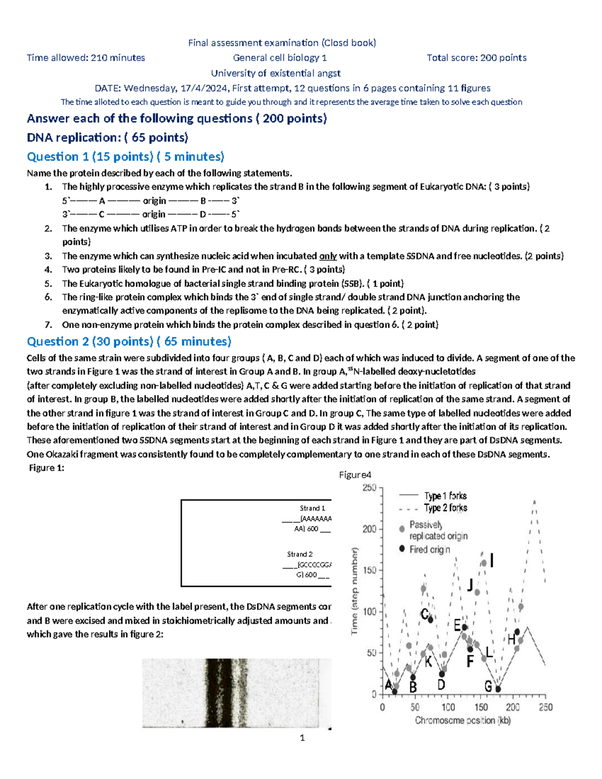 Question 1 ( 1-WPS Office - Time allowed: 210 minutes General cell ...