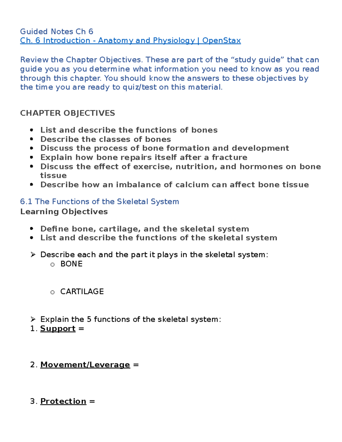 Guided Notes Open Stax Ch 6 - Guided Notes Ch 6 Ch. 6 Introduction ...