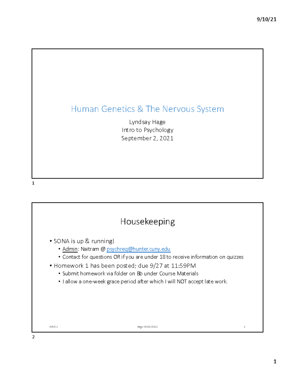 3 Nervous System - old biology note - Human Genetics & The Nervous ...
