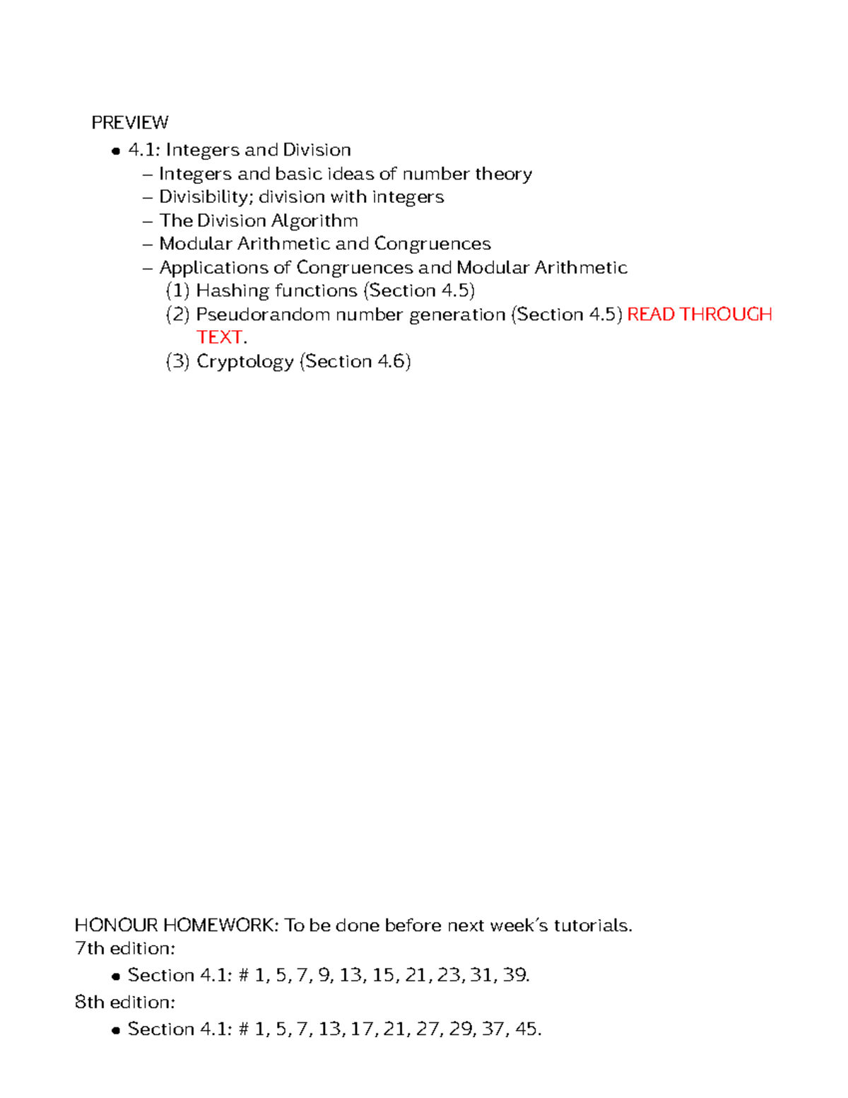Math2080 Lecture 11 Sections 4p1 Divisibility And Modular Arithmetic Preview 4 Integers And