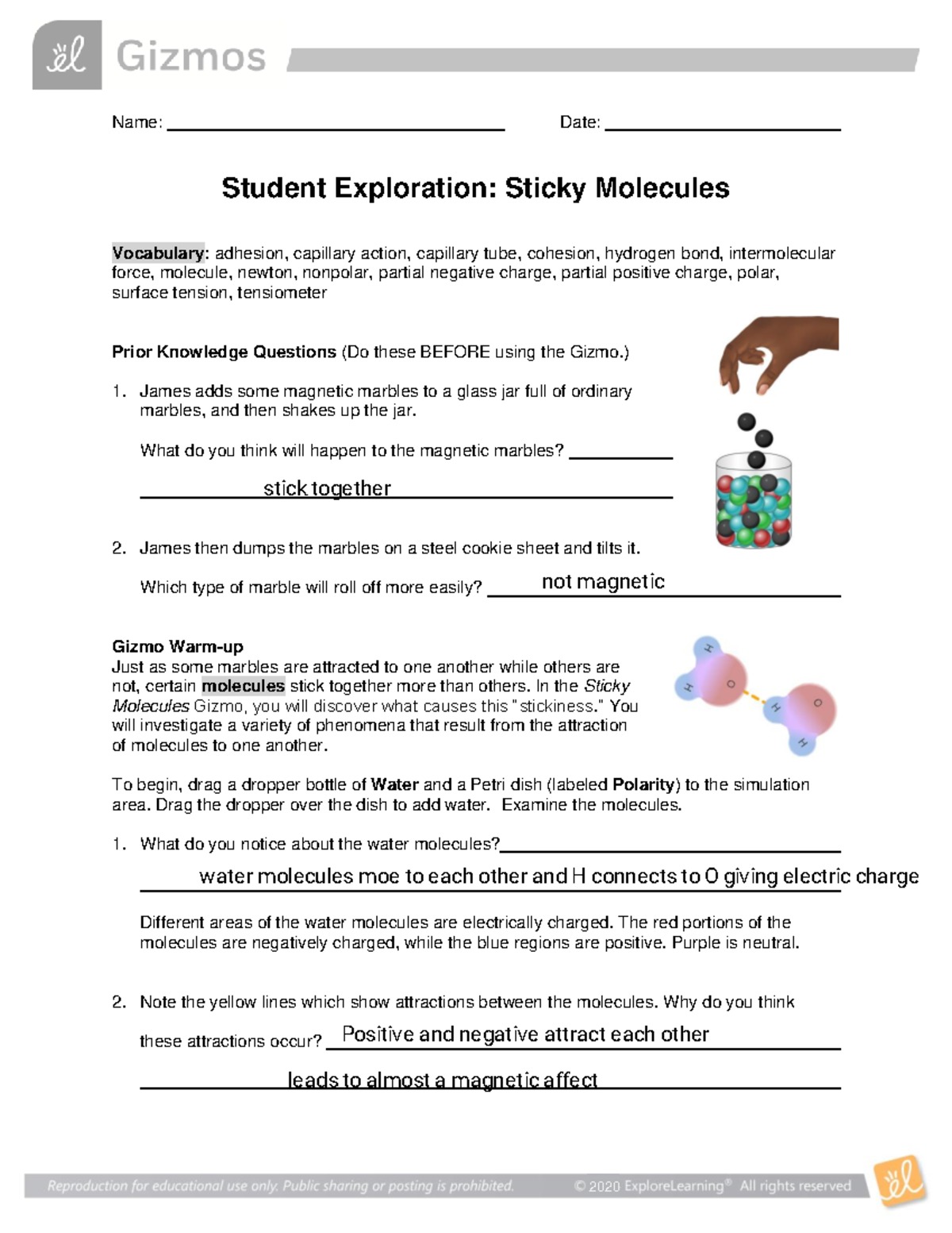Kami Export - Sticky Molecules SE - Name: Date: Student Exploration ...