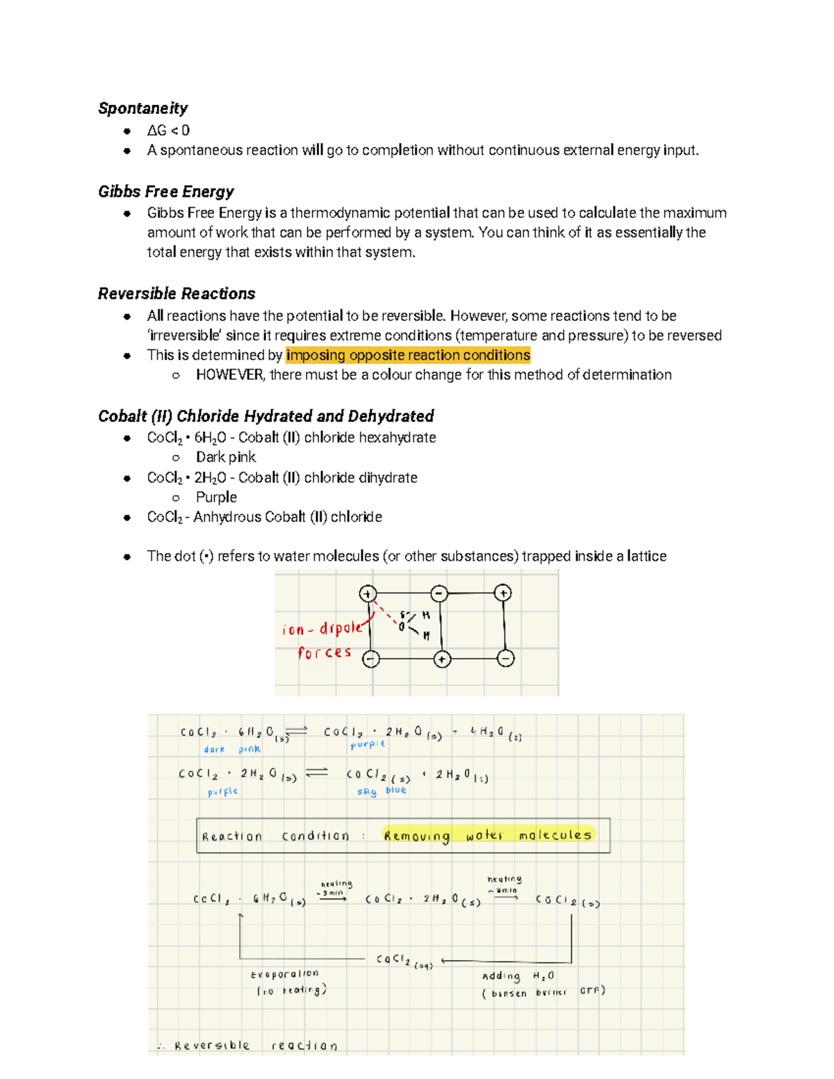 Module 5 - Chemical Equilibrium - Spontaneity ΔG