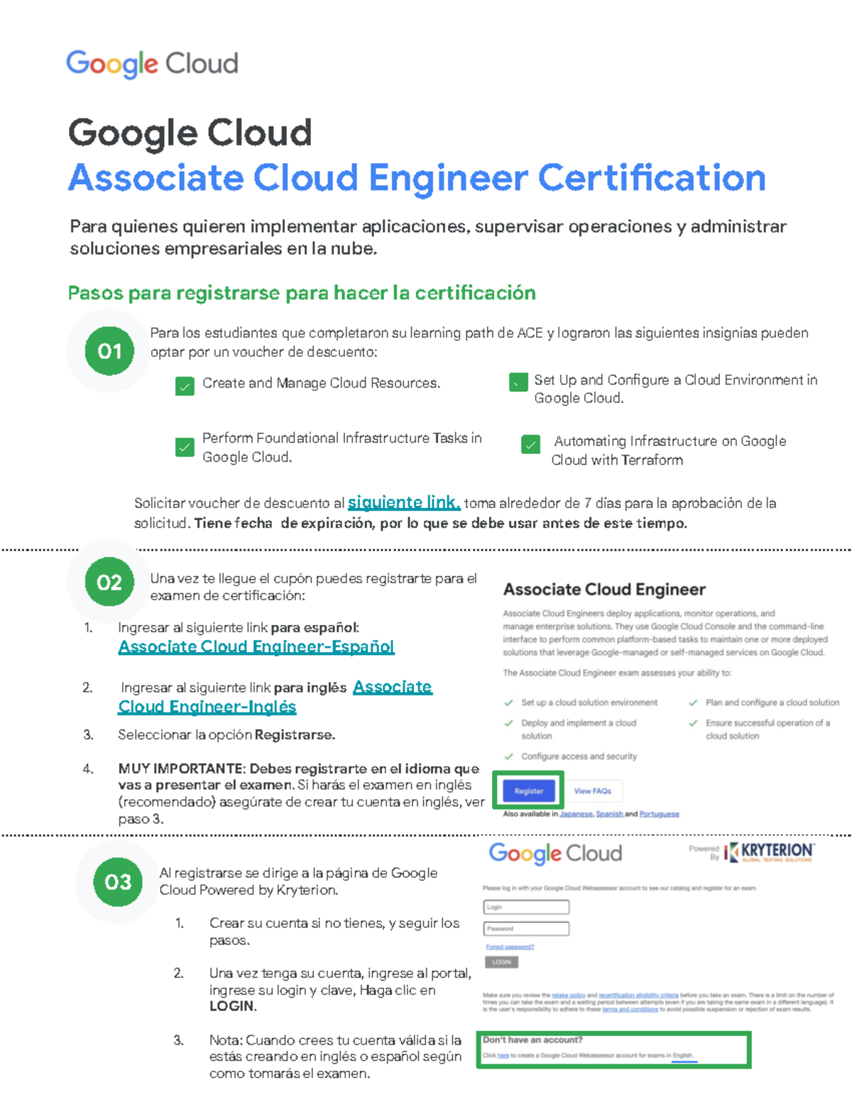 Google ACE Como Registrase 2023 - Associate Cloud Engineer Certification Para quienes quieren ...