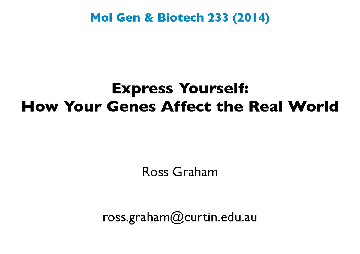 2014 - Express Yourself (MGB232) 2014 GenEng - Express Yourself: How ...