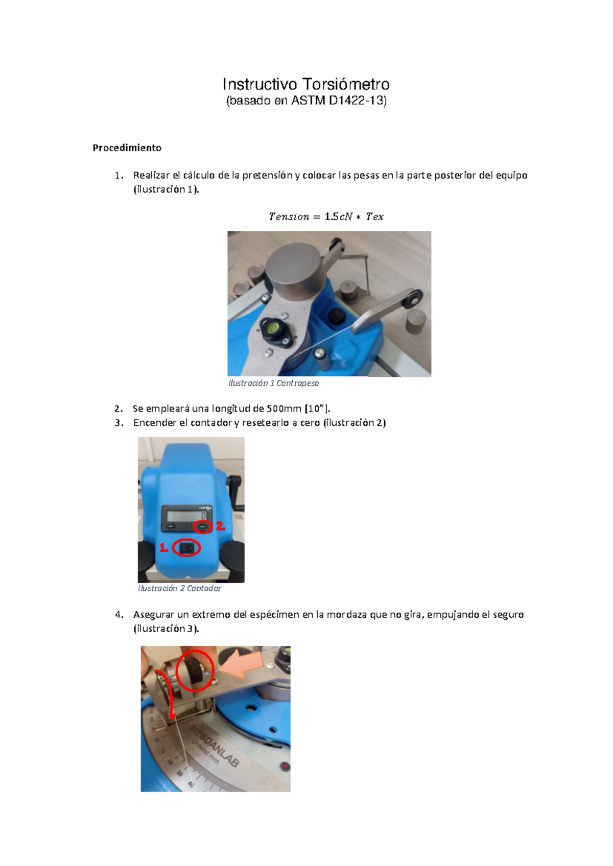2.3. Instructivo Torsiómetro (ASTM D1422-13) - Instructivo Torsiómetro ...