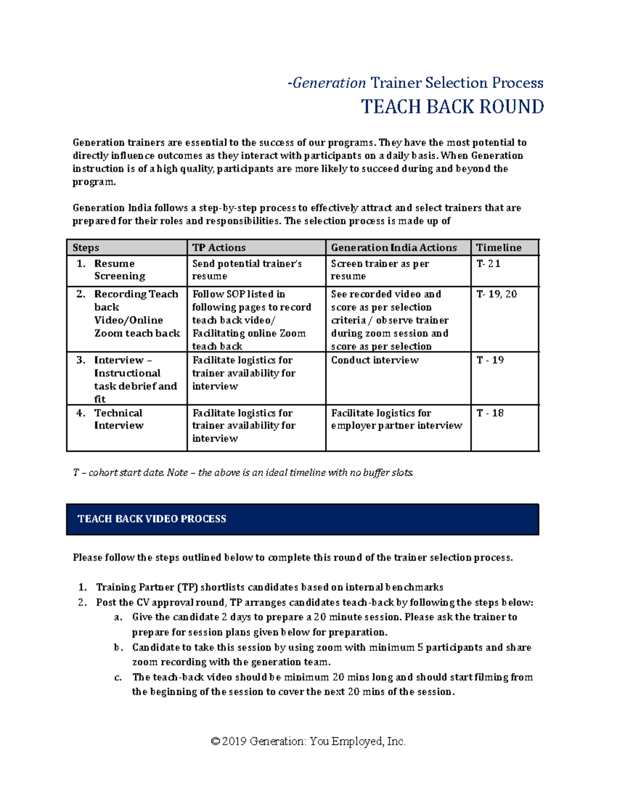 GIF Customer Care Executive Trainer Selection Process -Generation ...