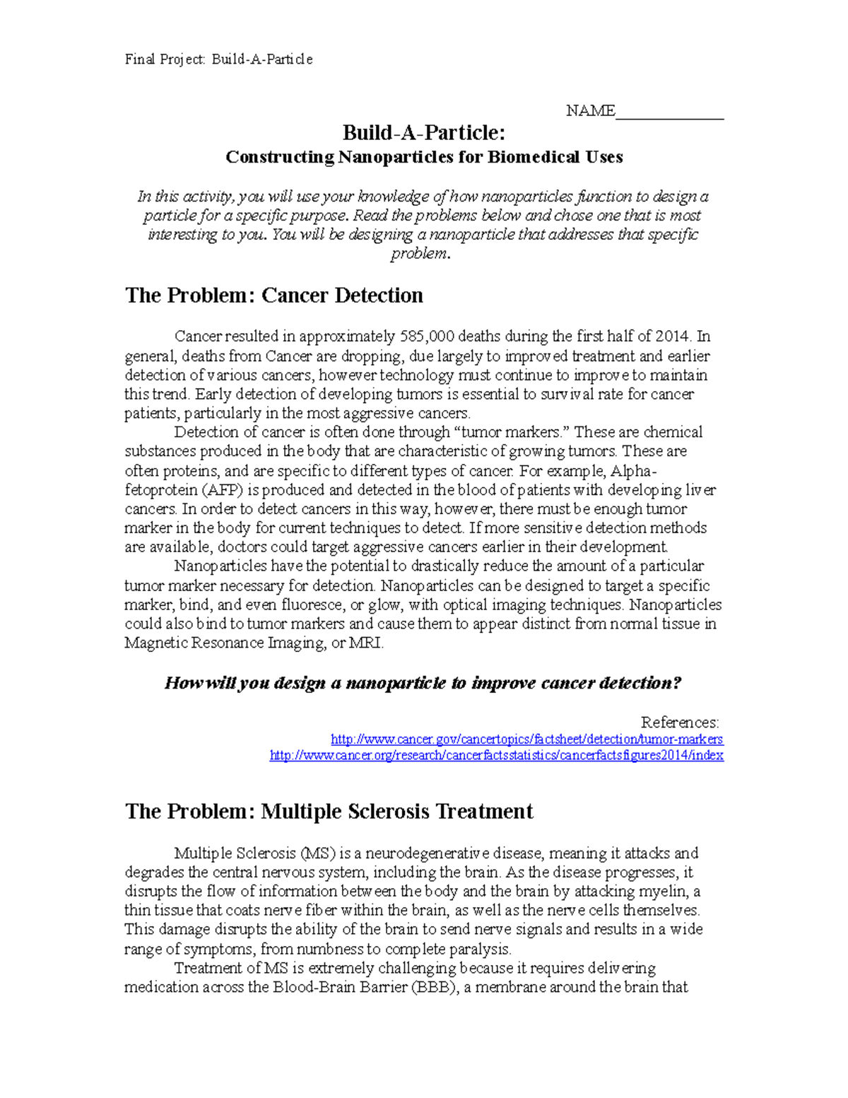 Lesson 3.4a Final Build A Particle- Student - NAME_____________ Build-A ...