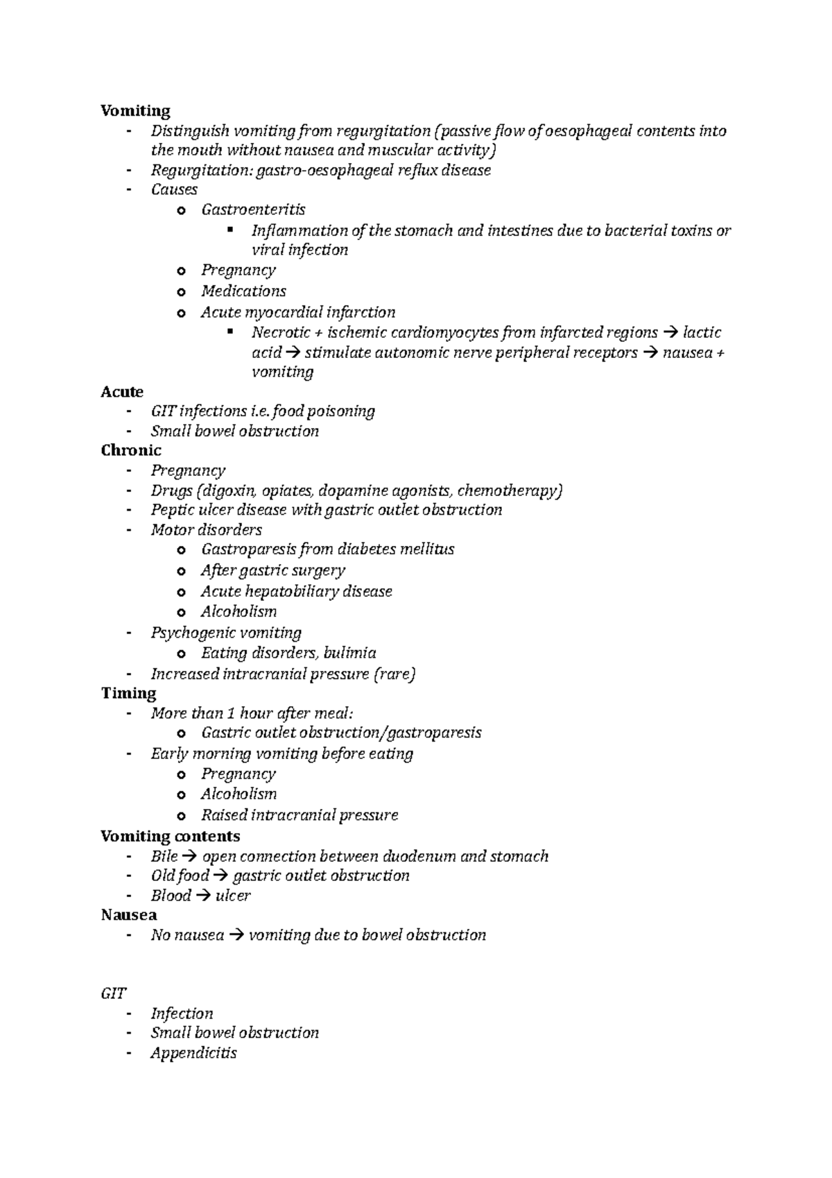 Vomiting and dysphagia - Vomiting - Distinguish vomiting from ...