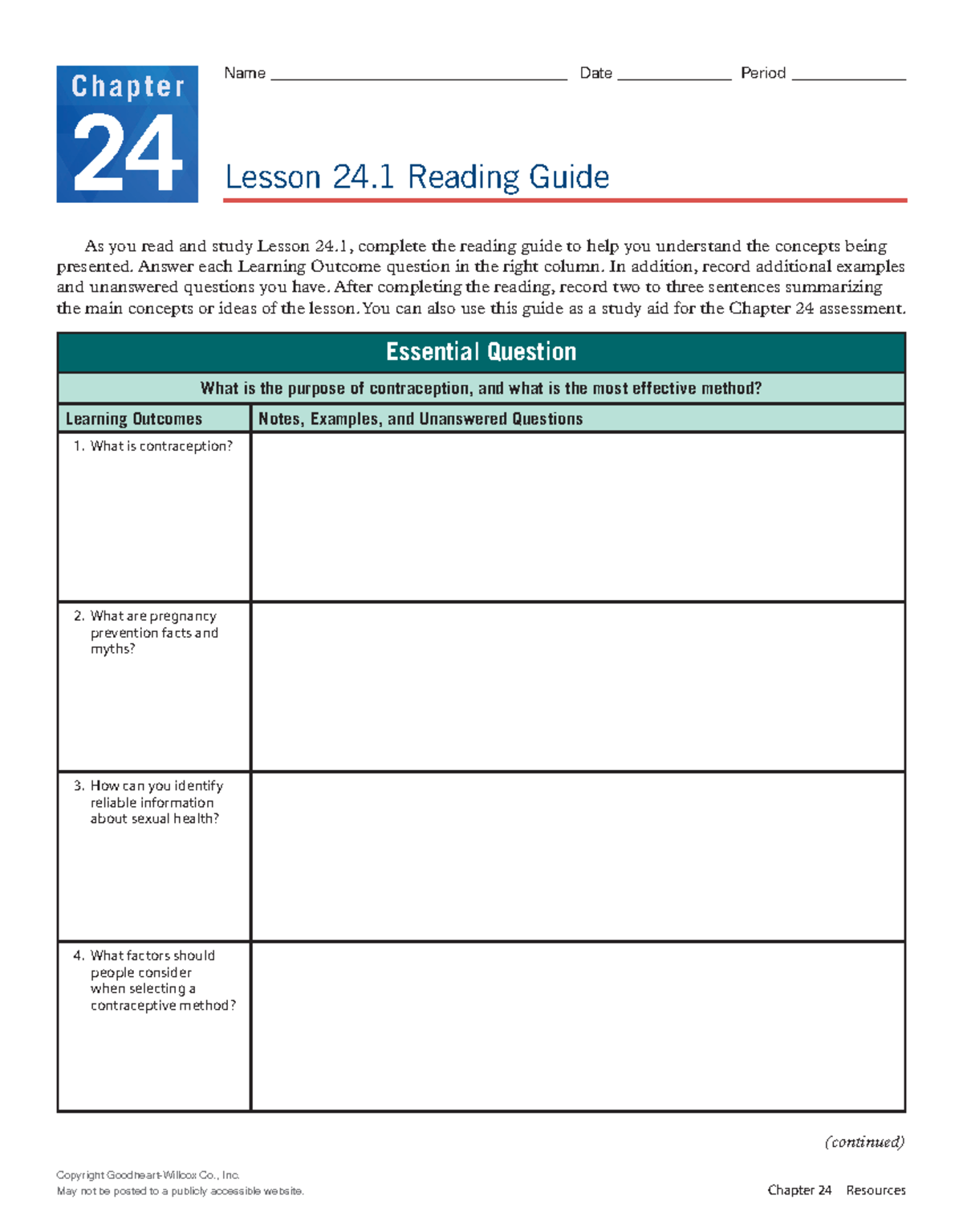 Ch24 ch24-01 readingguide diff - ####### Copyright Goodheart-Willcox Co ...
