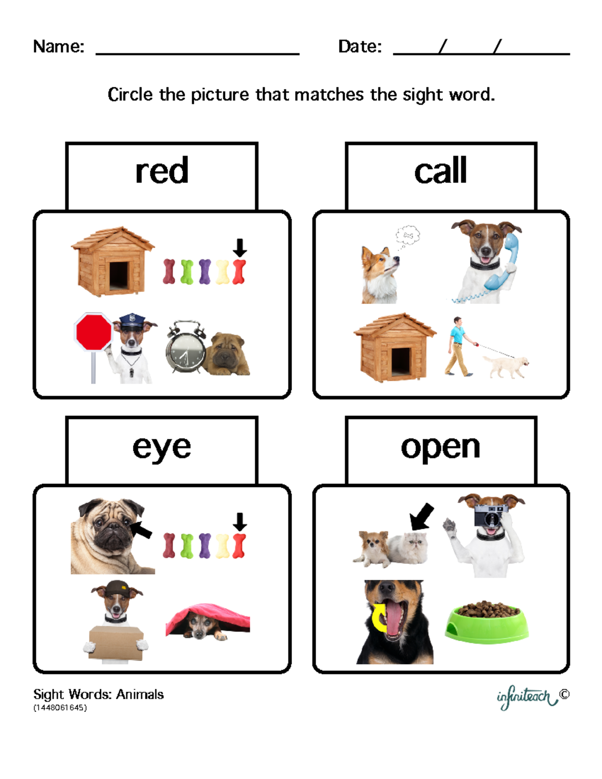Ilovepdf merged (6) merged - Sight Words: Animals © Circle the picture ...