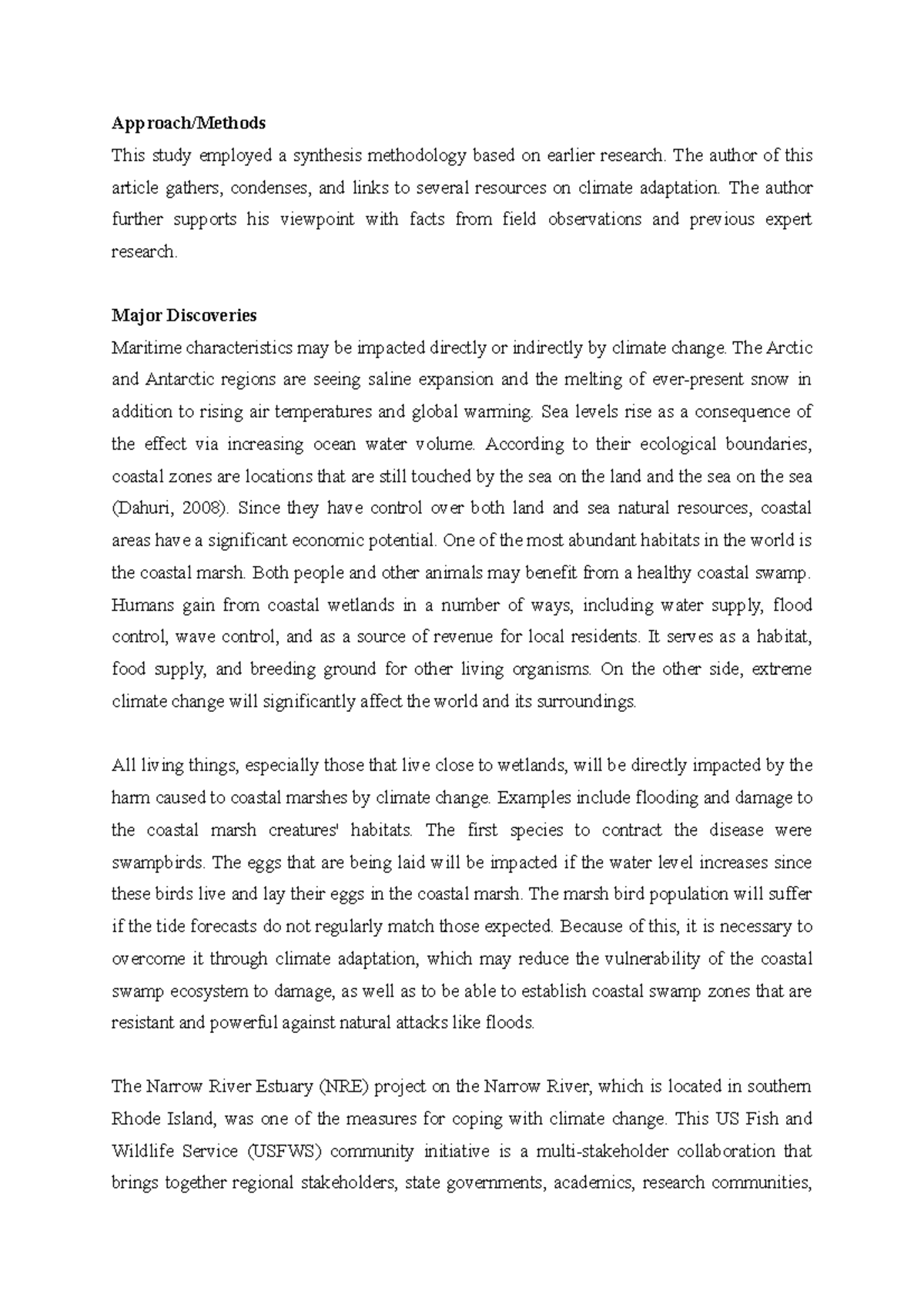 Summary Approach 2,3 - Approach/Methods This study employed a synthesis ...