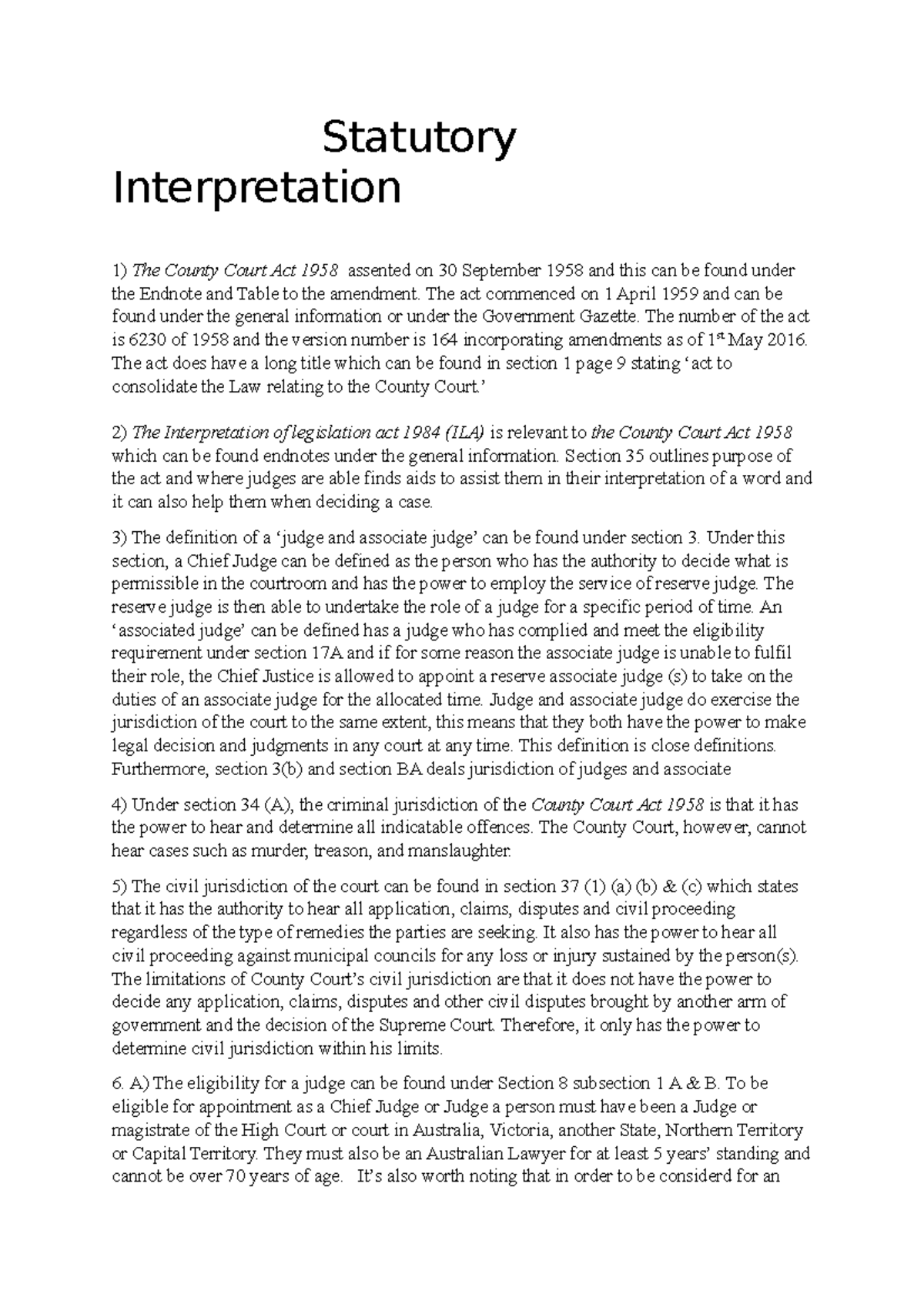 Statutory Interpretation Information - Statutory Interpretation The ...