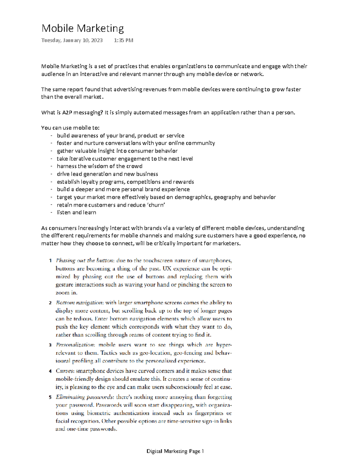 Mobile Marketing - Professor Sean Melessa - Mobile Marketing is a set ...