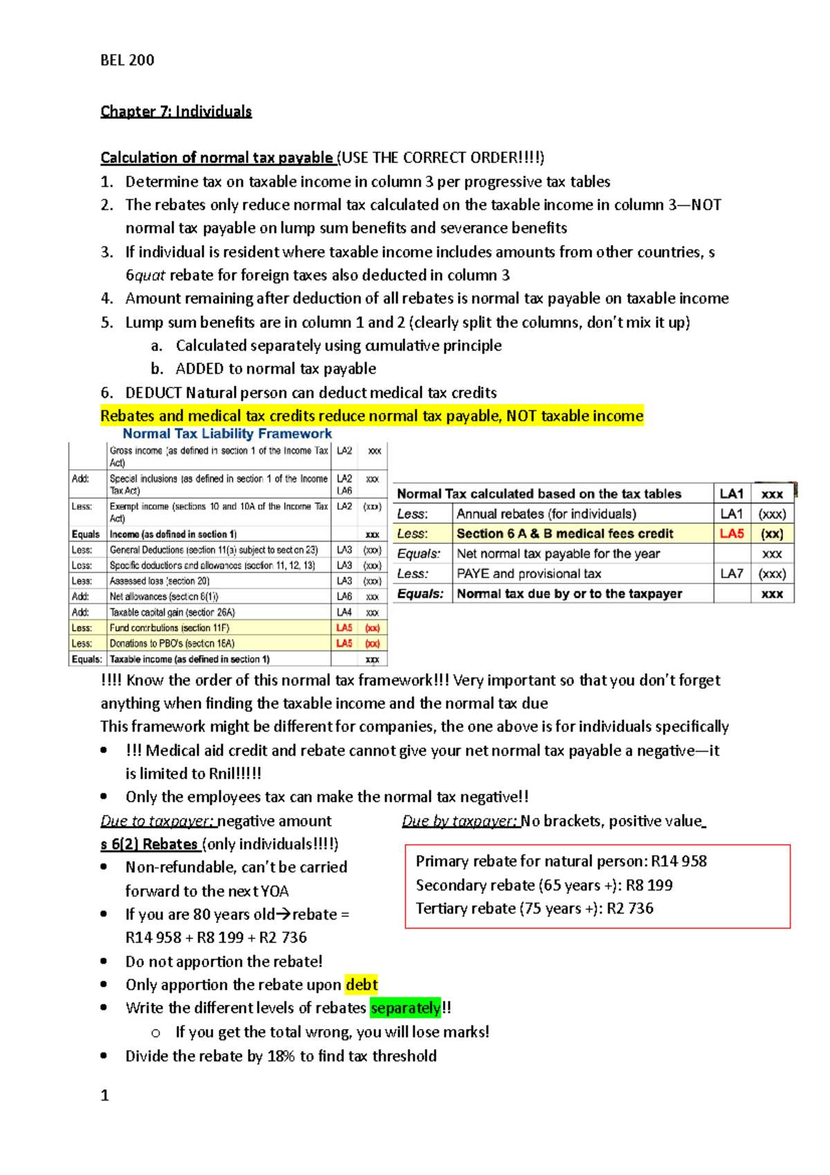 Chapter 7 INDIVIDUALS full notes bel200 - Chapter 7: Individuals ...