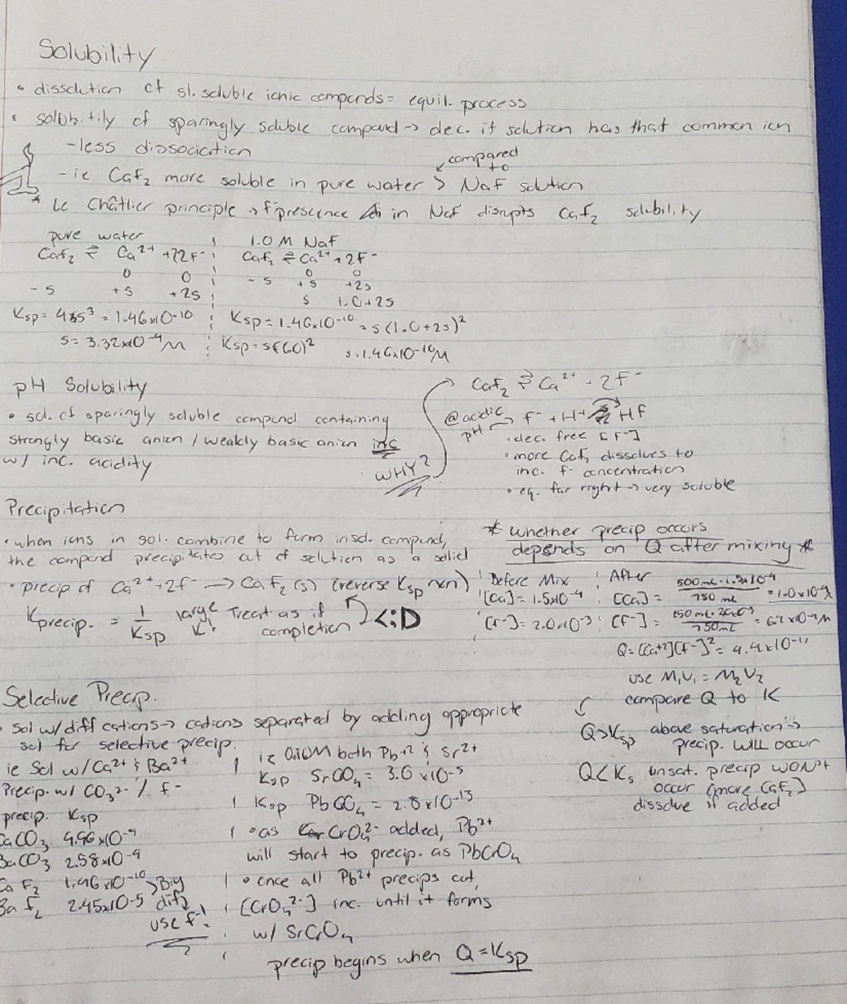 Solubility Notes - 01:160:162 - Studocu