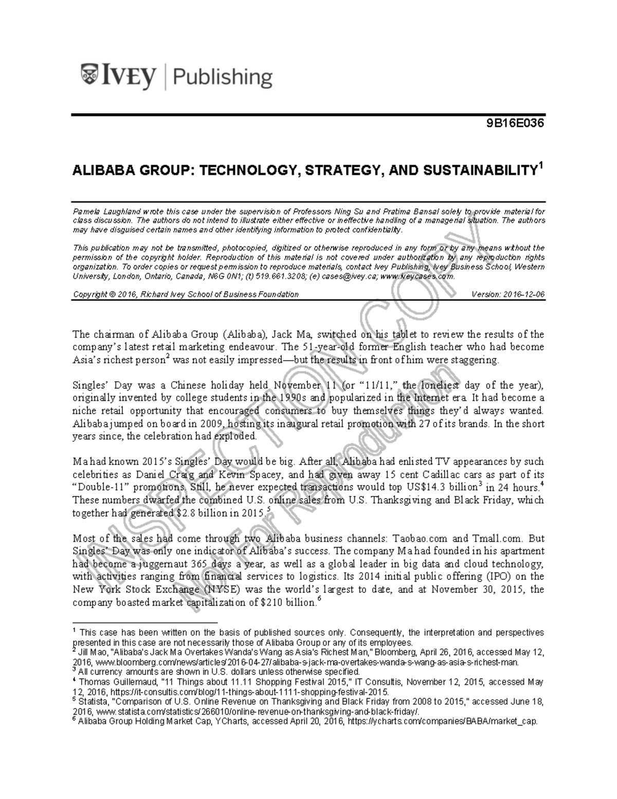 Alibaba Digital Transformation - 9B16E ALIBABA GROUP: TECHNOLOGY ...