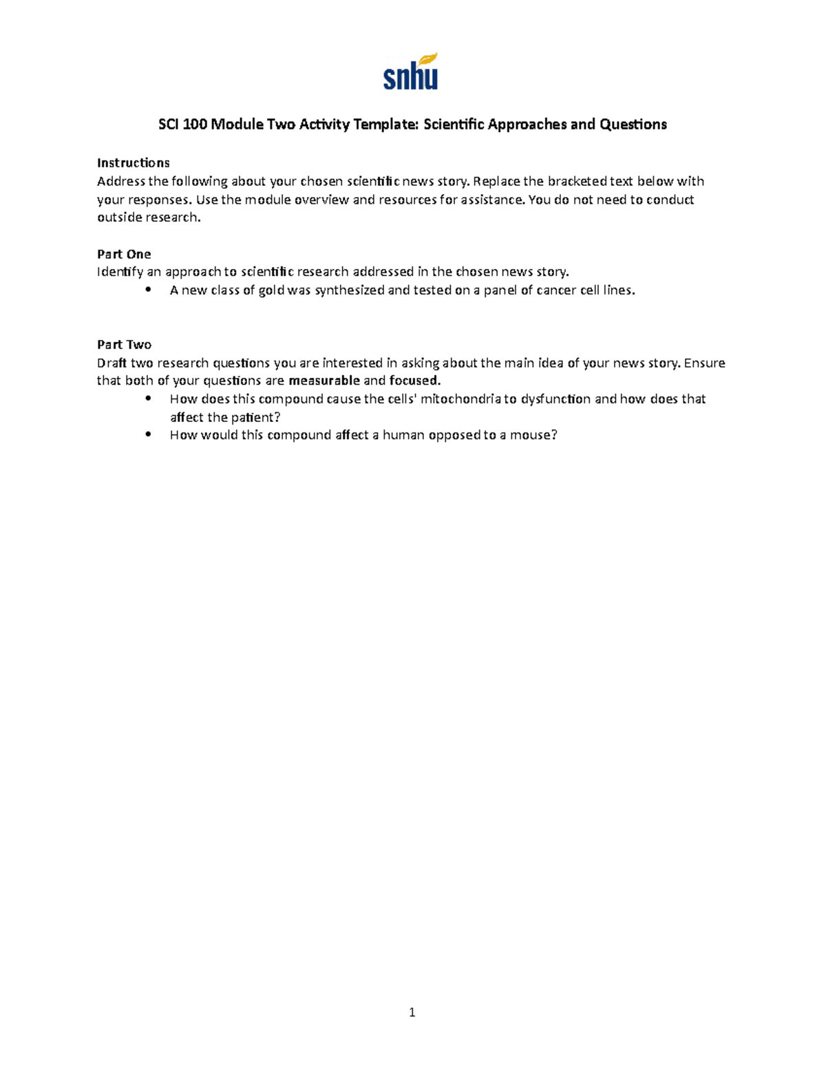 Tori Devlin Module Two Activity - SCI 100 Module Two Activity Template ...