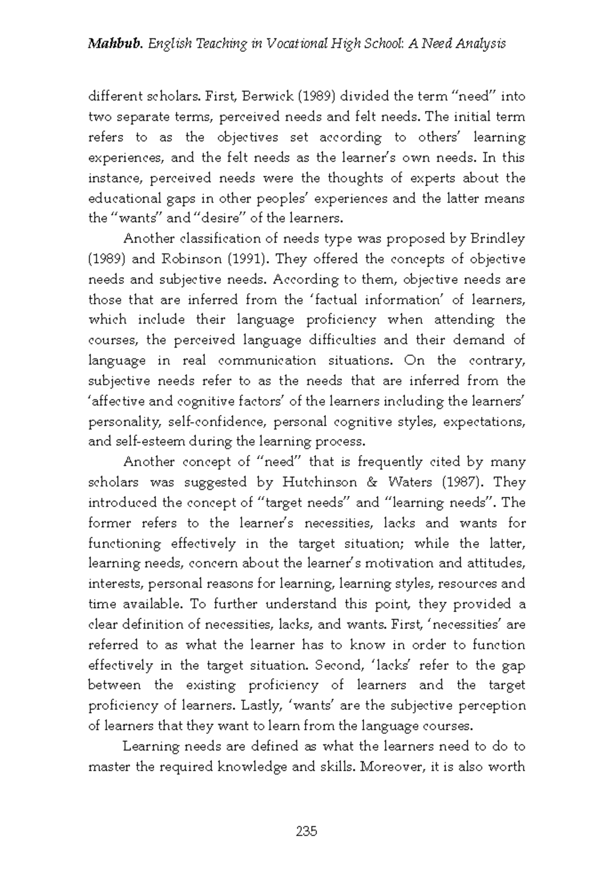 English Teaching IN Vocational HIGH School A NEED -3 - Mahbub. English Teaching in Vocational ...